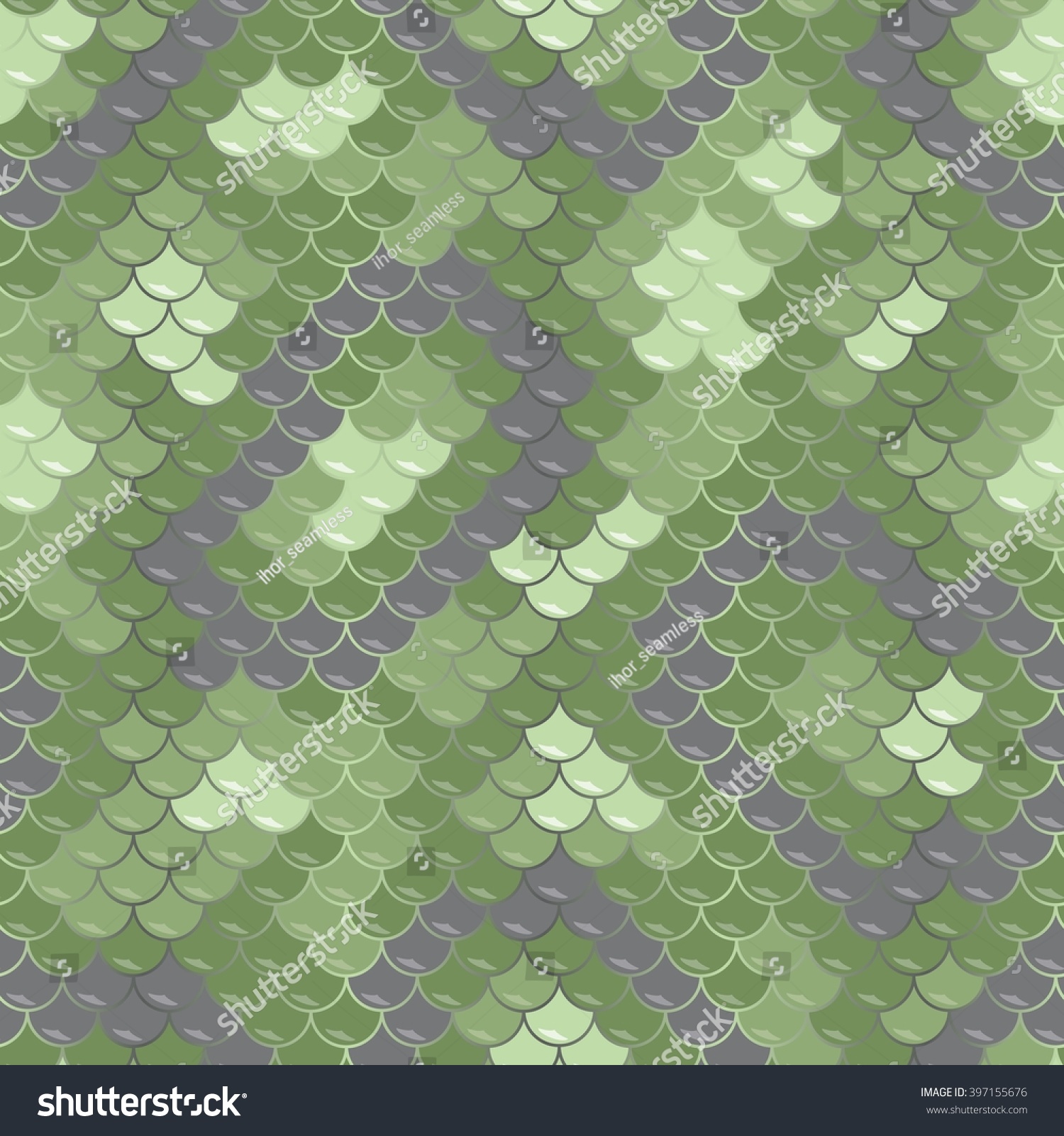 Green Dragon Skin Seamless Squama Texture Stock Vector (Royalty Free ...