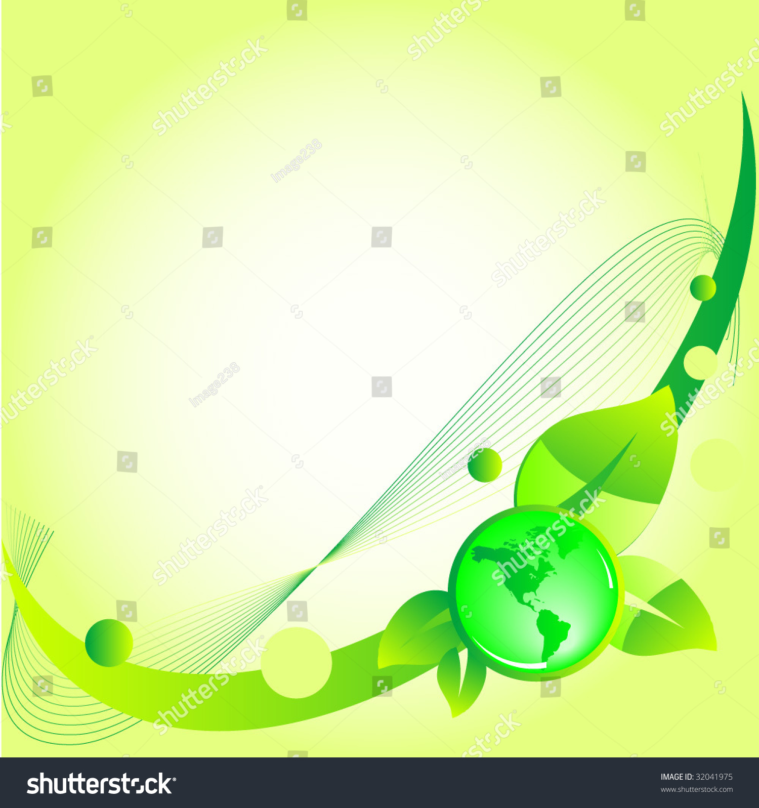 Green Earth Border Graphic Vector Concept Stock Vector (Royalty Free ...
