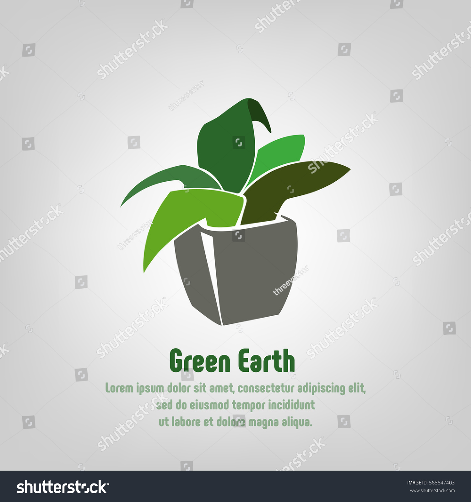 Green Earth Logo Stock Vector (Royalty Free) 568647403 | Shutterstock