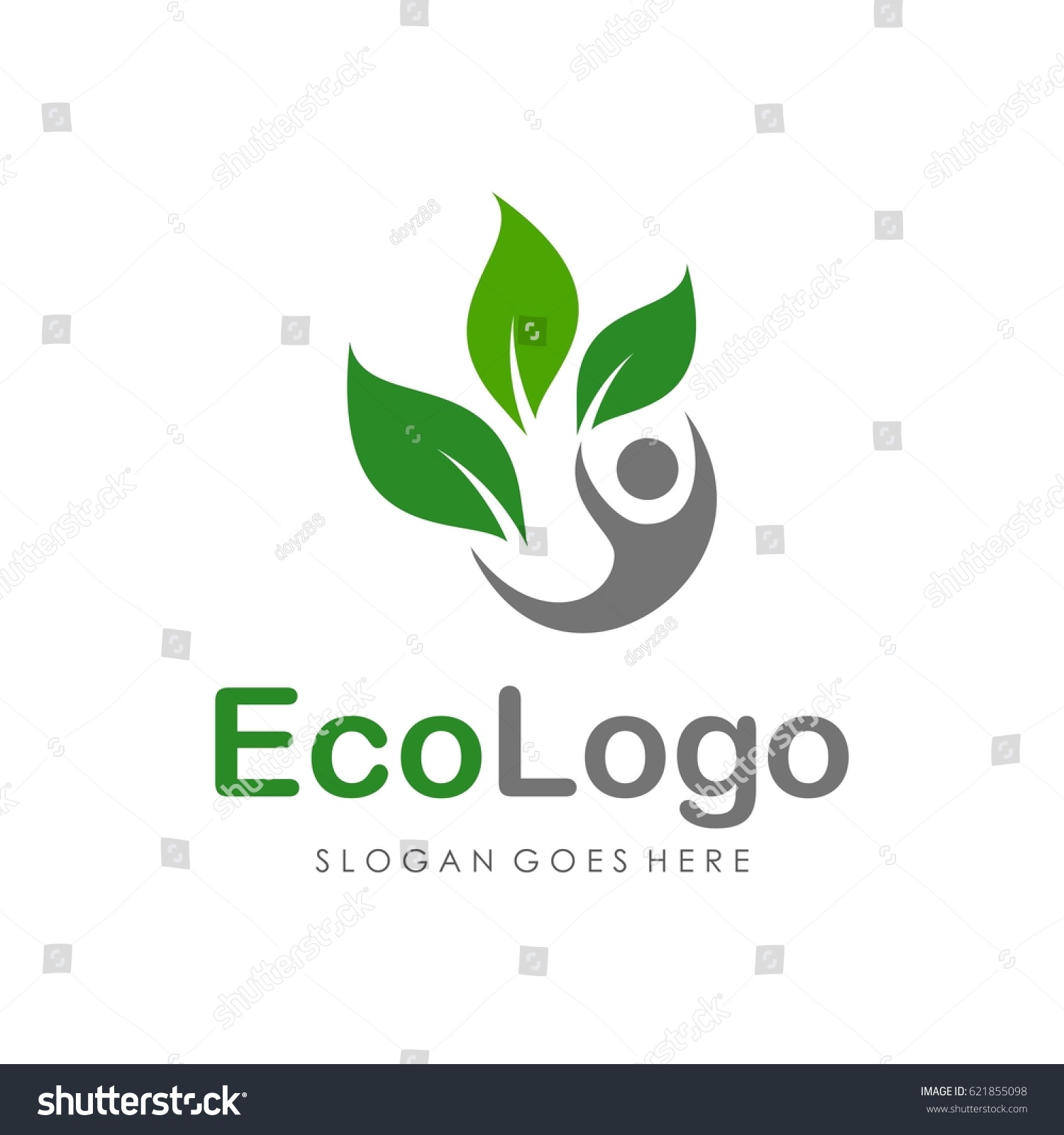 Green Eco Logo Vector Stock Vector (Royalty Free) 621855098 | Shutterstock