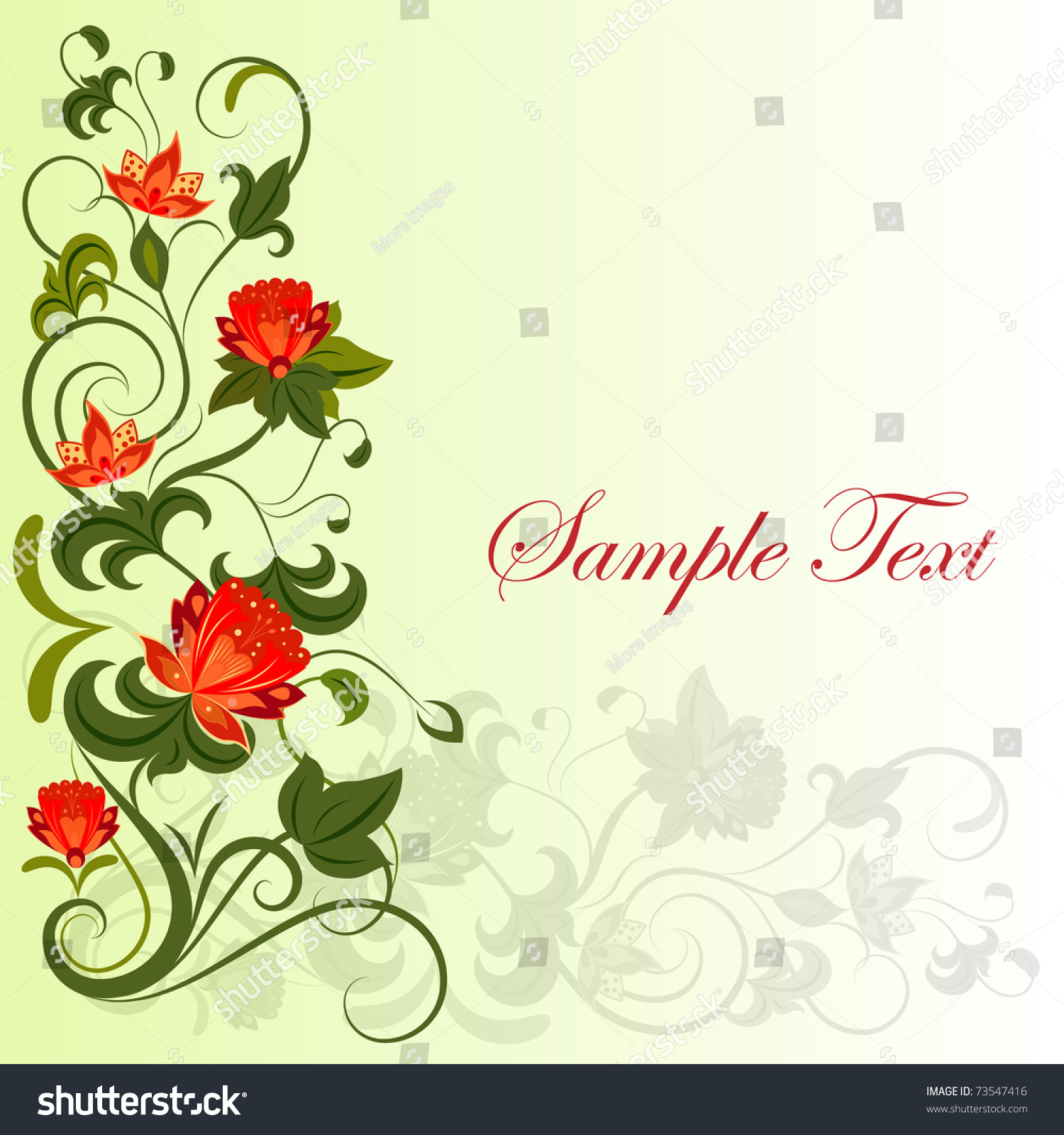 Green Floral Corner Vector Design Element Stock Vector (Royalty Free ...