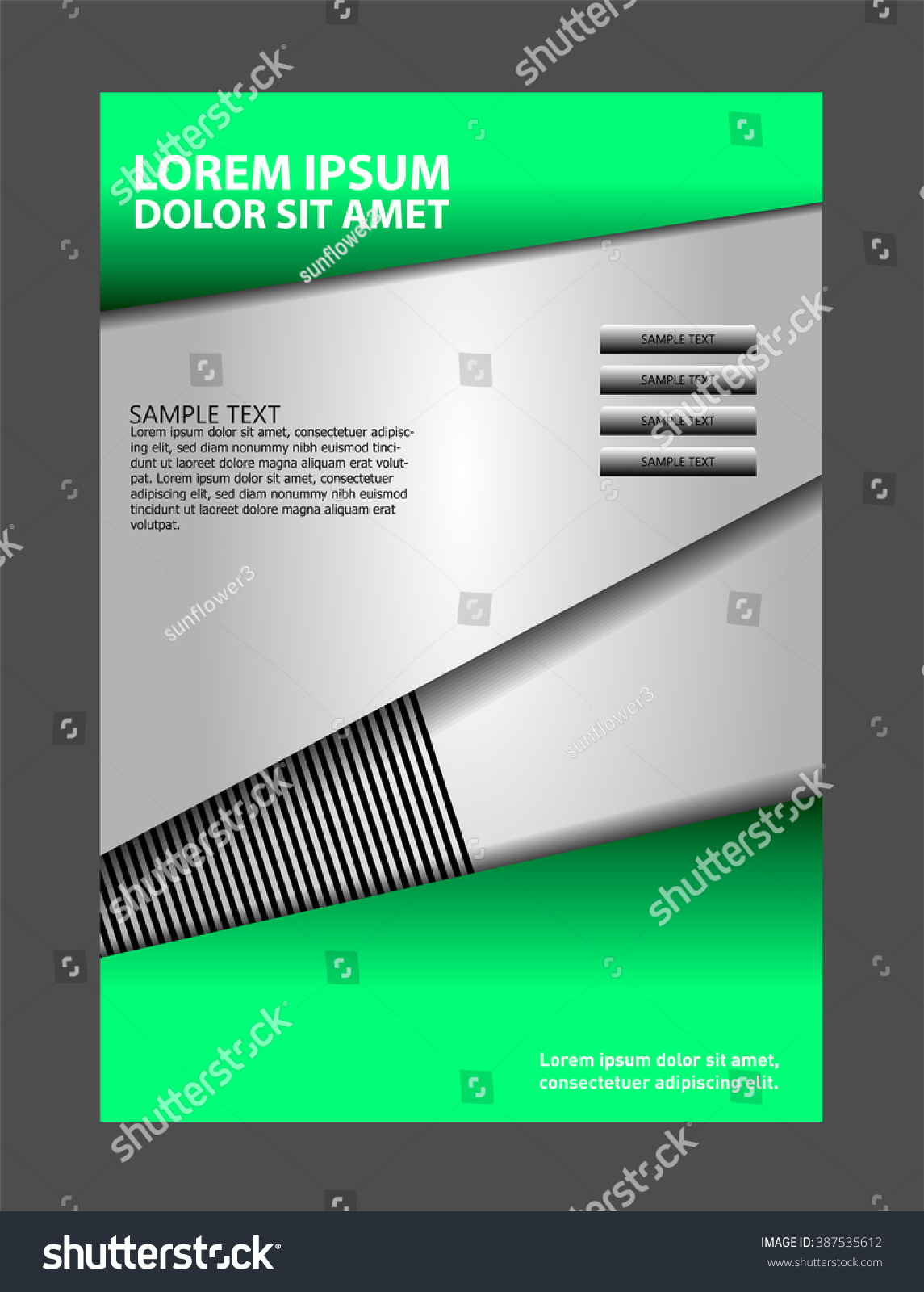 Green Flyer Design Background Stock Vector (Royalty Free) 387535612 ...