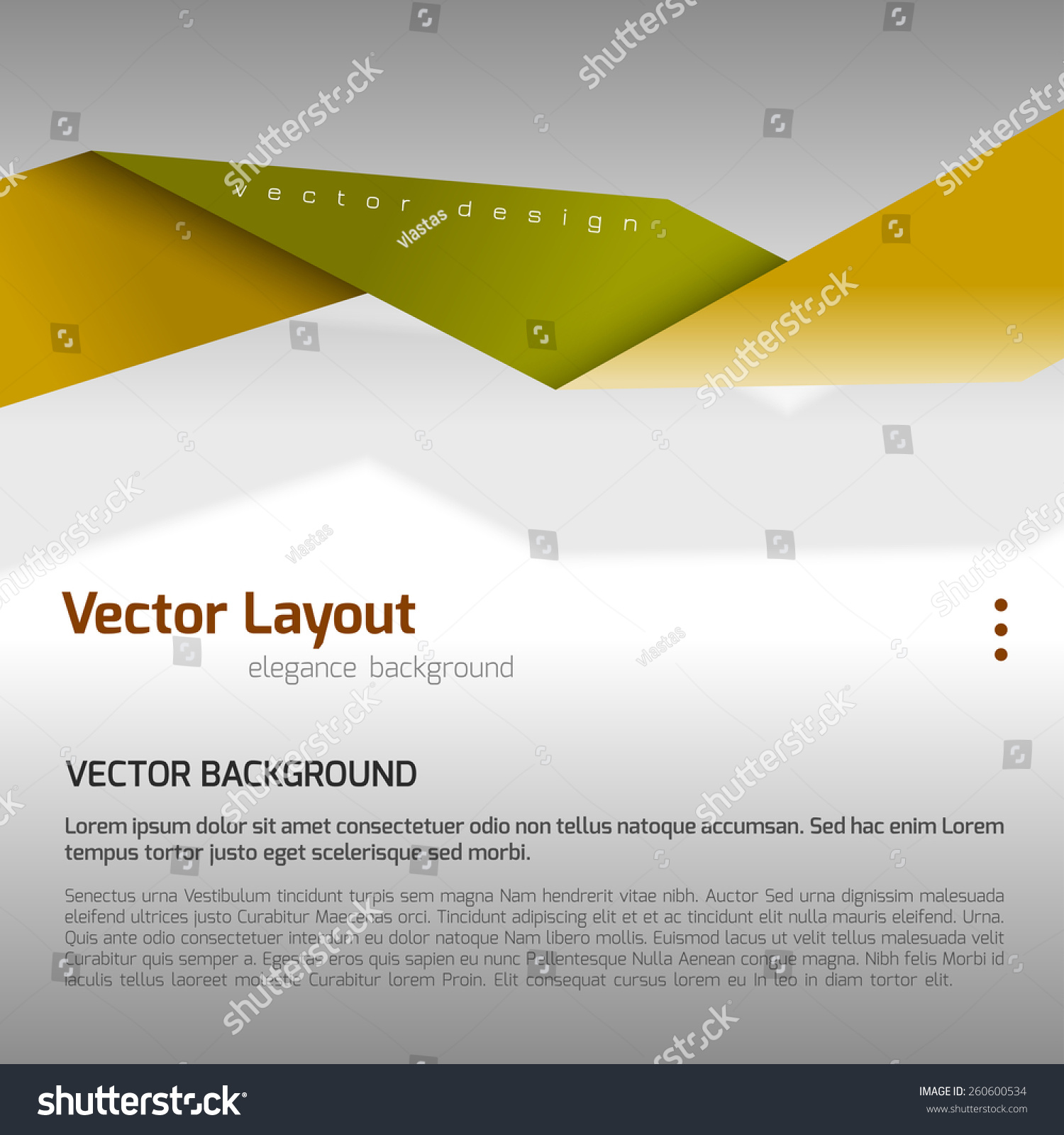 Green Folded Paper Page Layout Design Stock Vector (Royalty Free ...