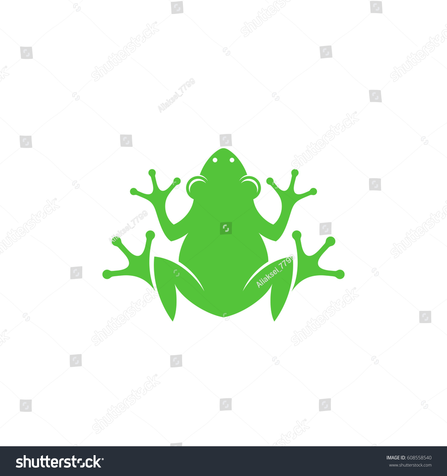 Green Frog Logo Vector Illustration Stock Vector (Royalty Free ...