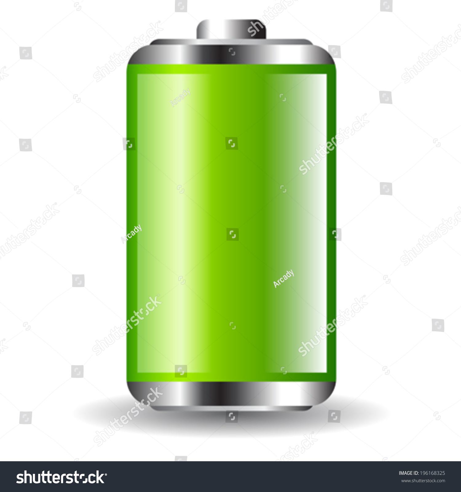 Green Full Battery Stock Vector (Royalty Free) 196168325 | Shutterstock