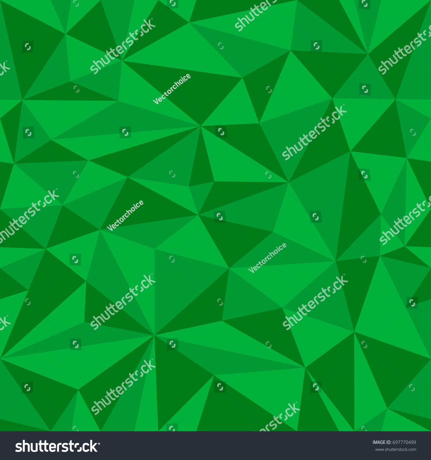 Green Geometric Seamless Pattern Triangles Frame Stock Vector (Royalty ...
