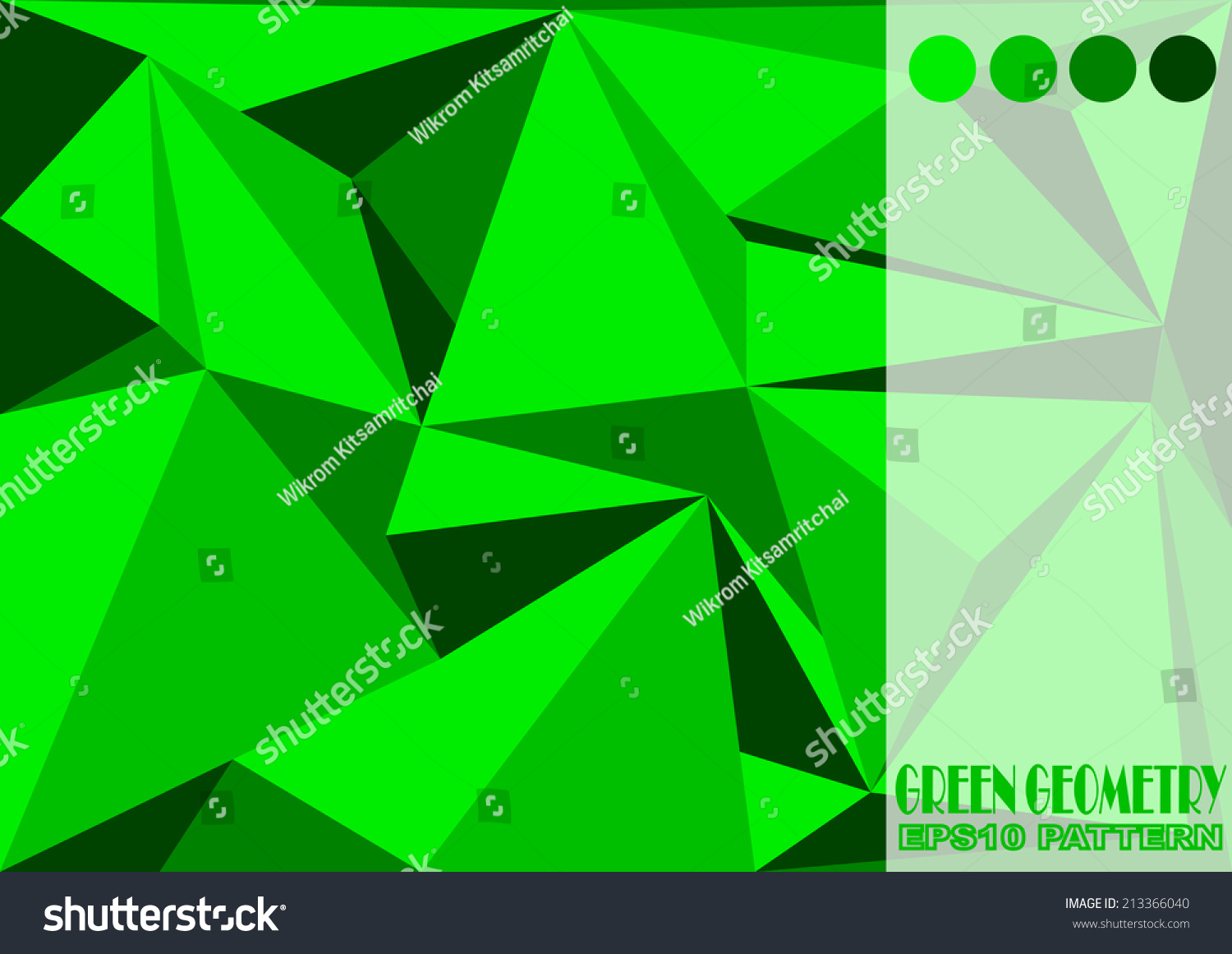 Green Geometry Vector Art Patterninclude Color Stock Vector (Royalty ...