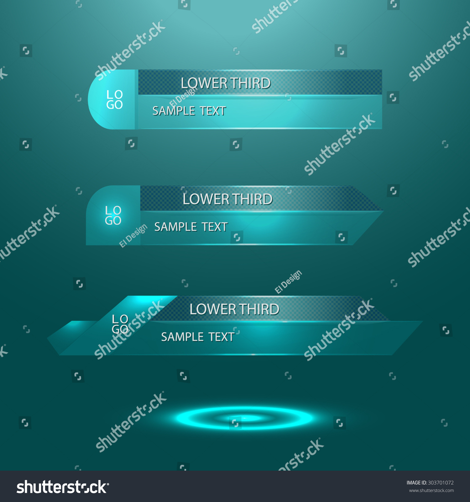 Green Glass Lower Third Vector Illustration: stockvector (rechtenvrij ...