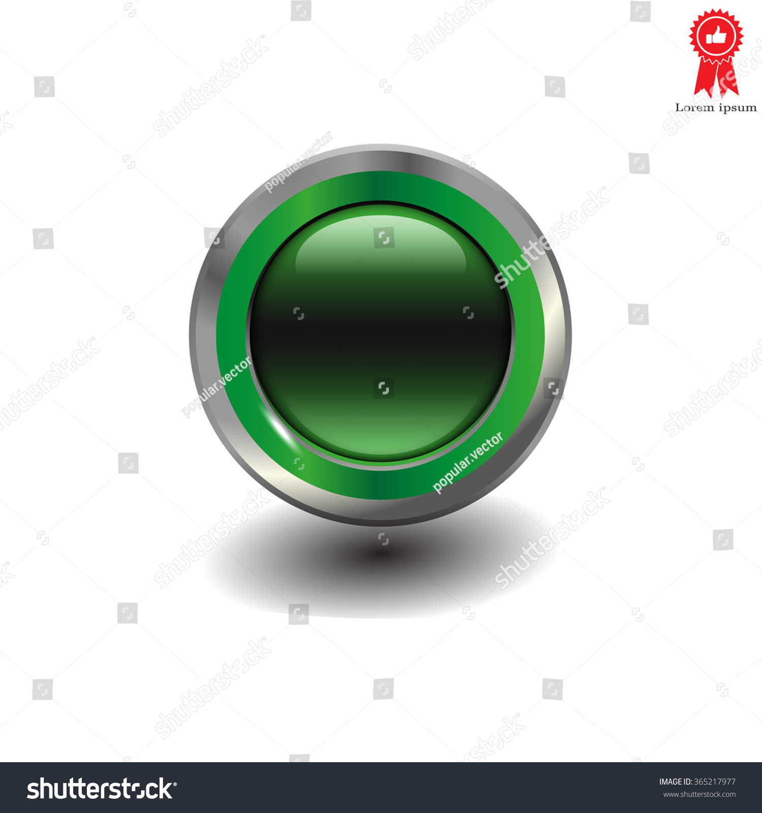 Green Glossy Button Vector Design Website Stock Vector (Royalty Free ...