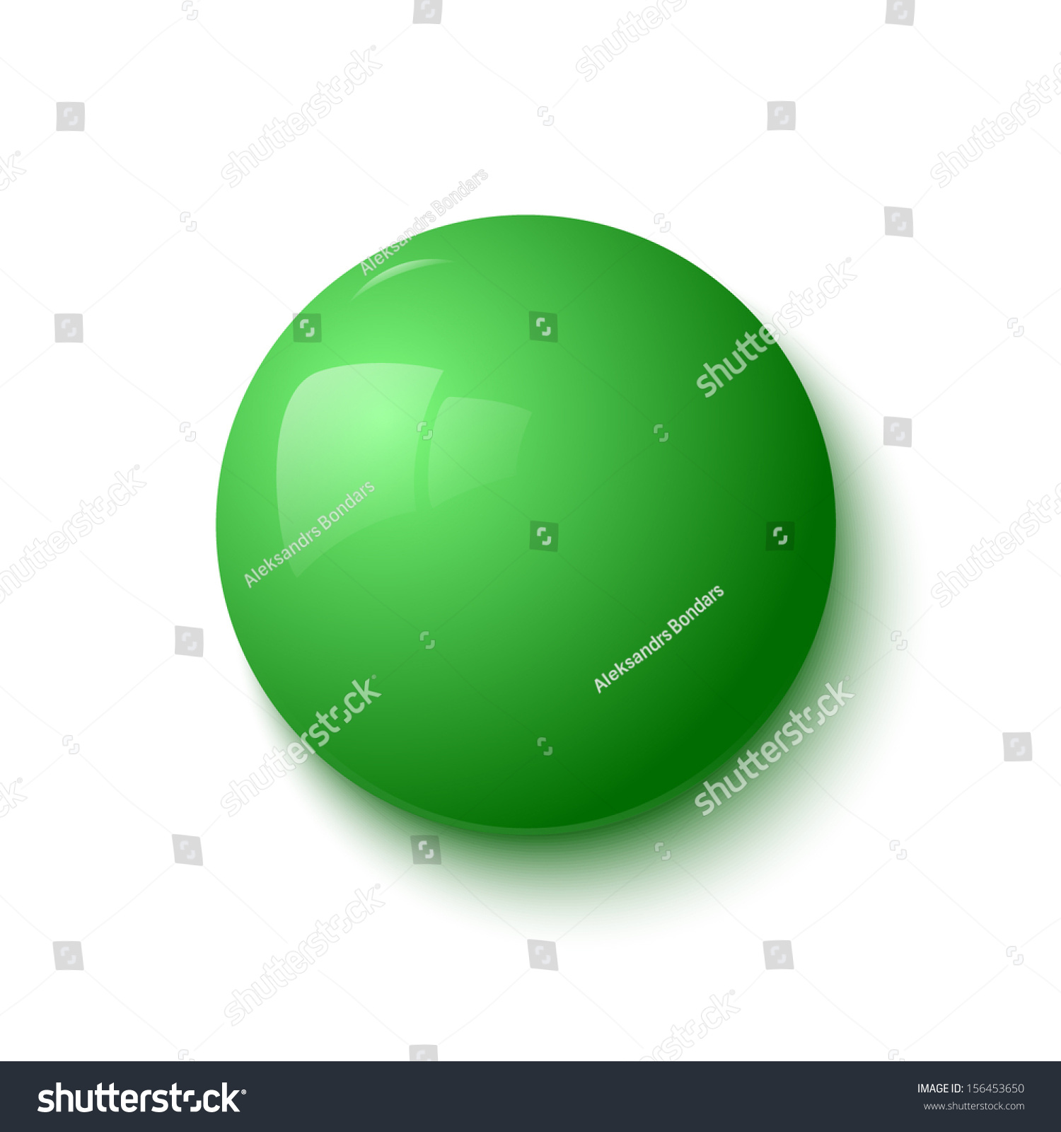 Green Glossy Button. Vector Illustration - 156453650 : Shutterstock