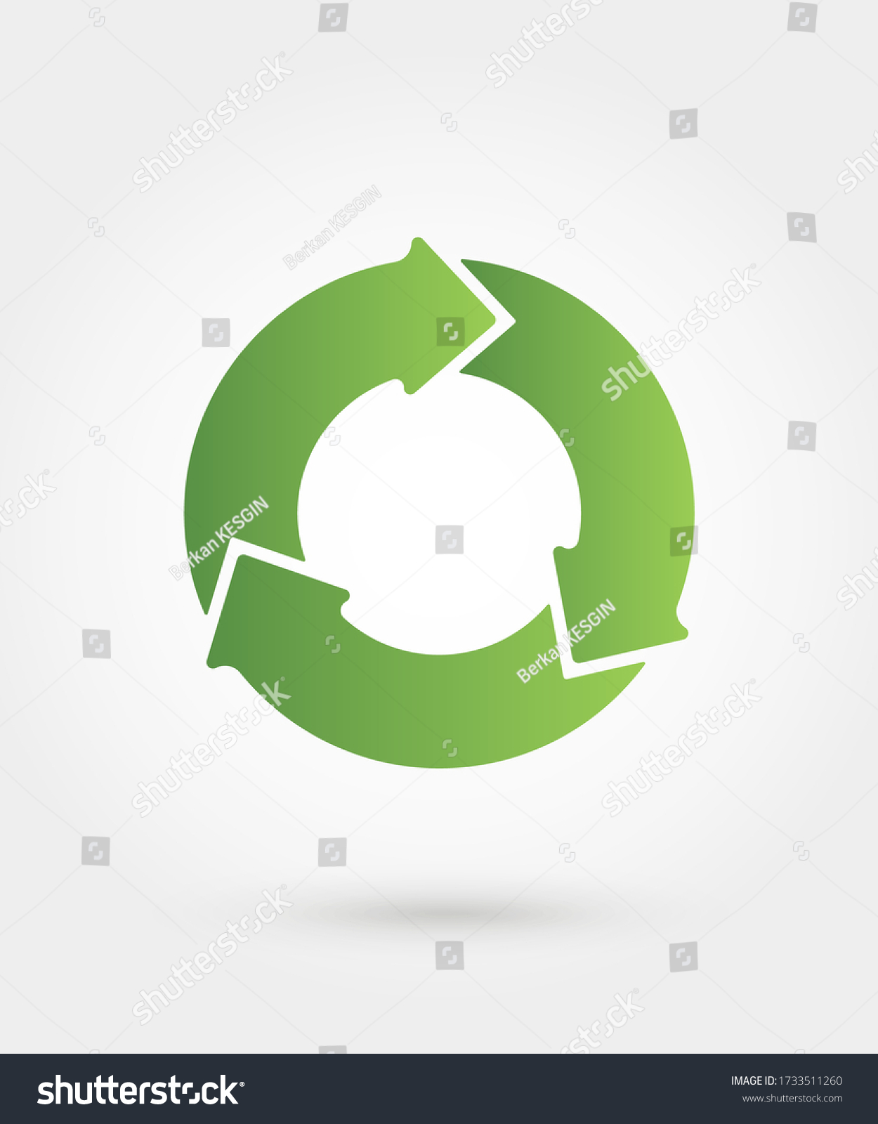 Vektor Stok Green Gradient Recycling Logo Vector (Tanpa Royalti ...