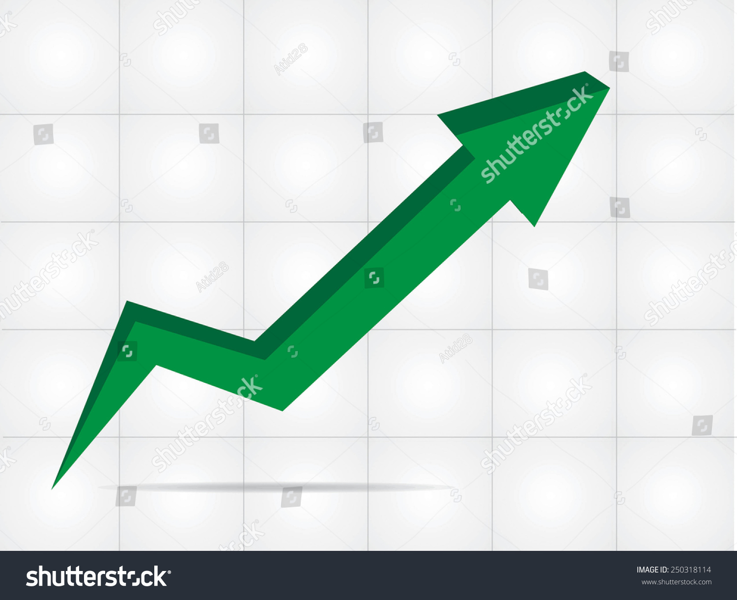 Green Graph Arrow Move Vector Background Stock Vector (Royalty Free ...