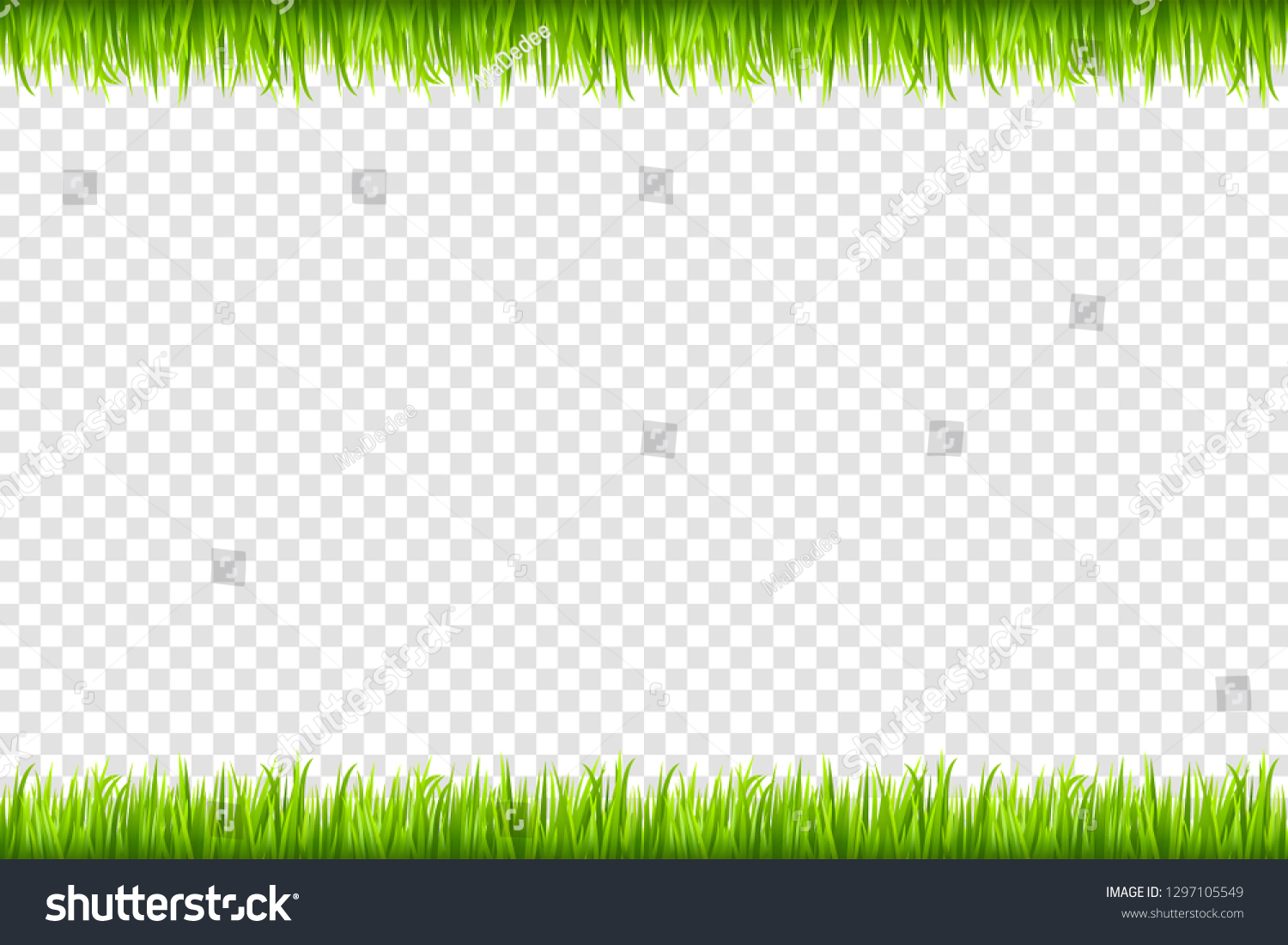 Green Grass Borders Vector Illustration Stock Vector (Royalty Free ...