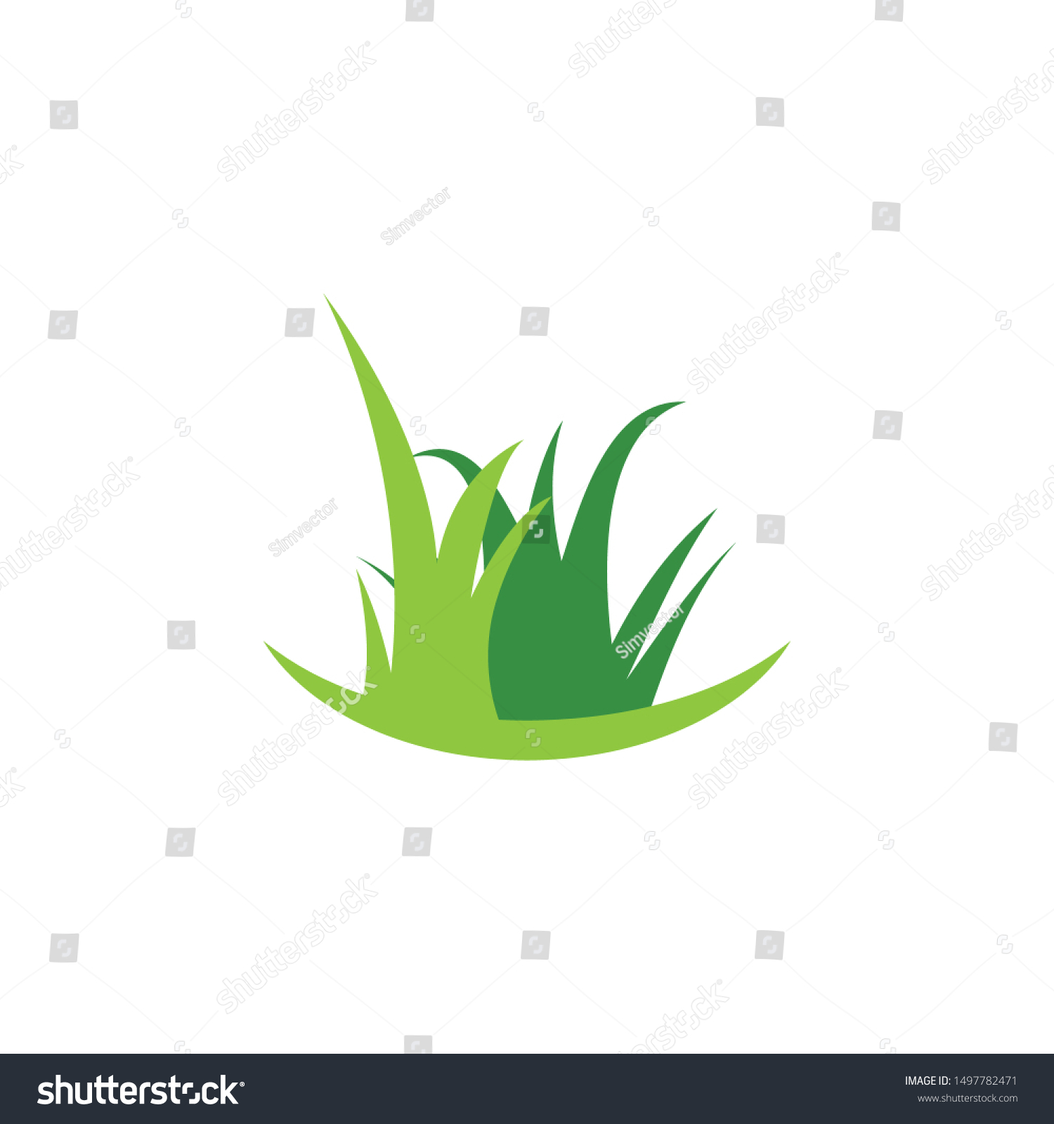 Green Grass Graphic Design Template Vector Stock Vector (Royalty Free ...