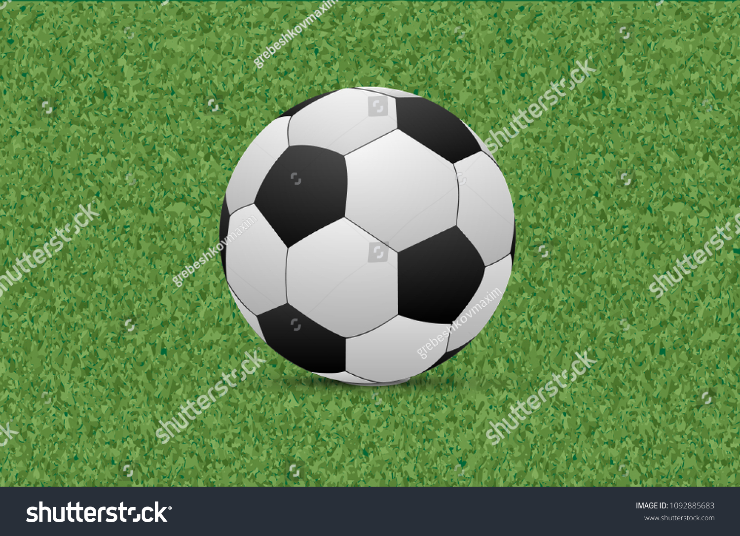 Green Grass Texture Soccer Ball Vector Stock Vector (Royalty Free ...