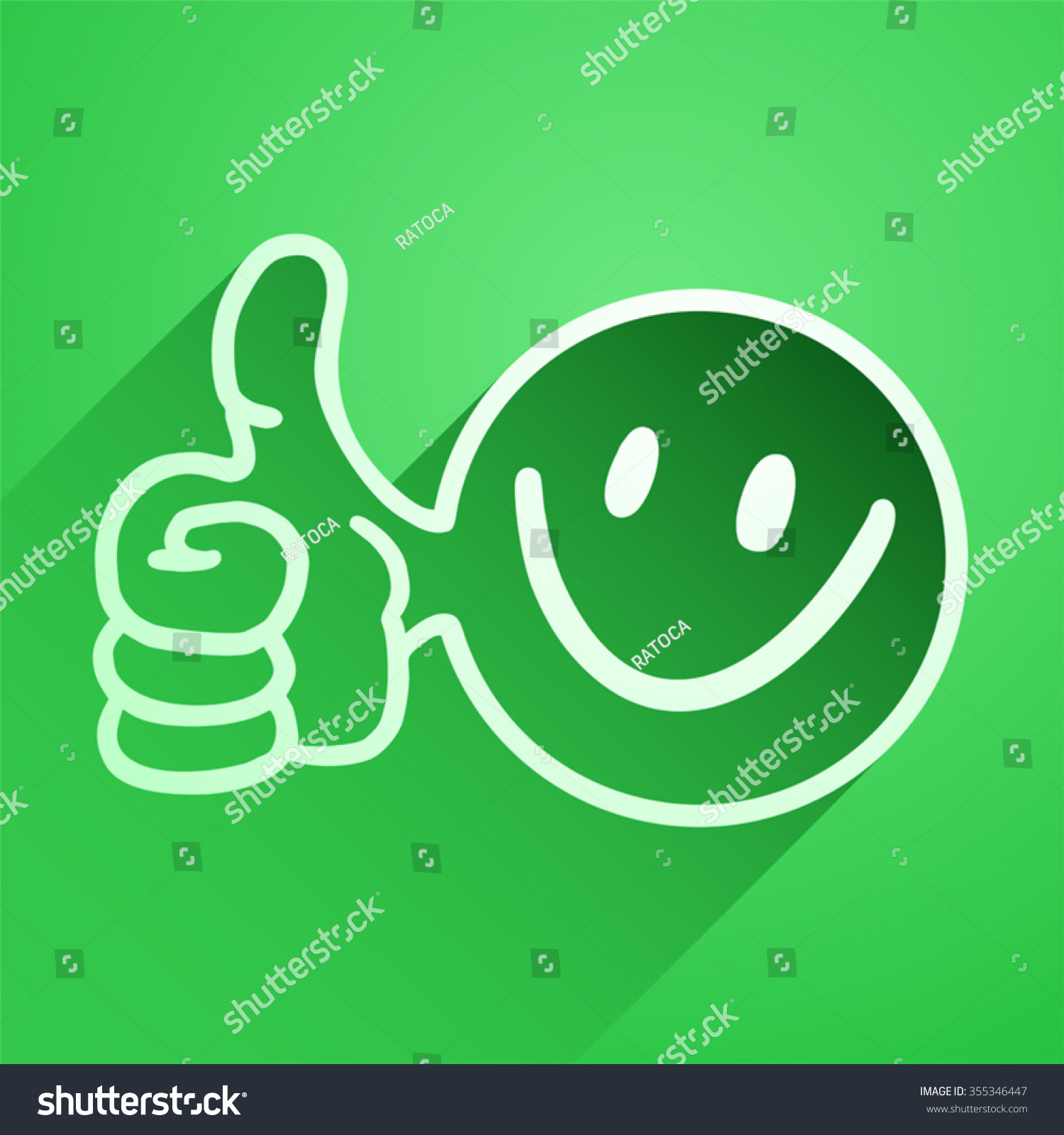 Green Happy Icon Stock Vector 355346447 - Shutterstock