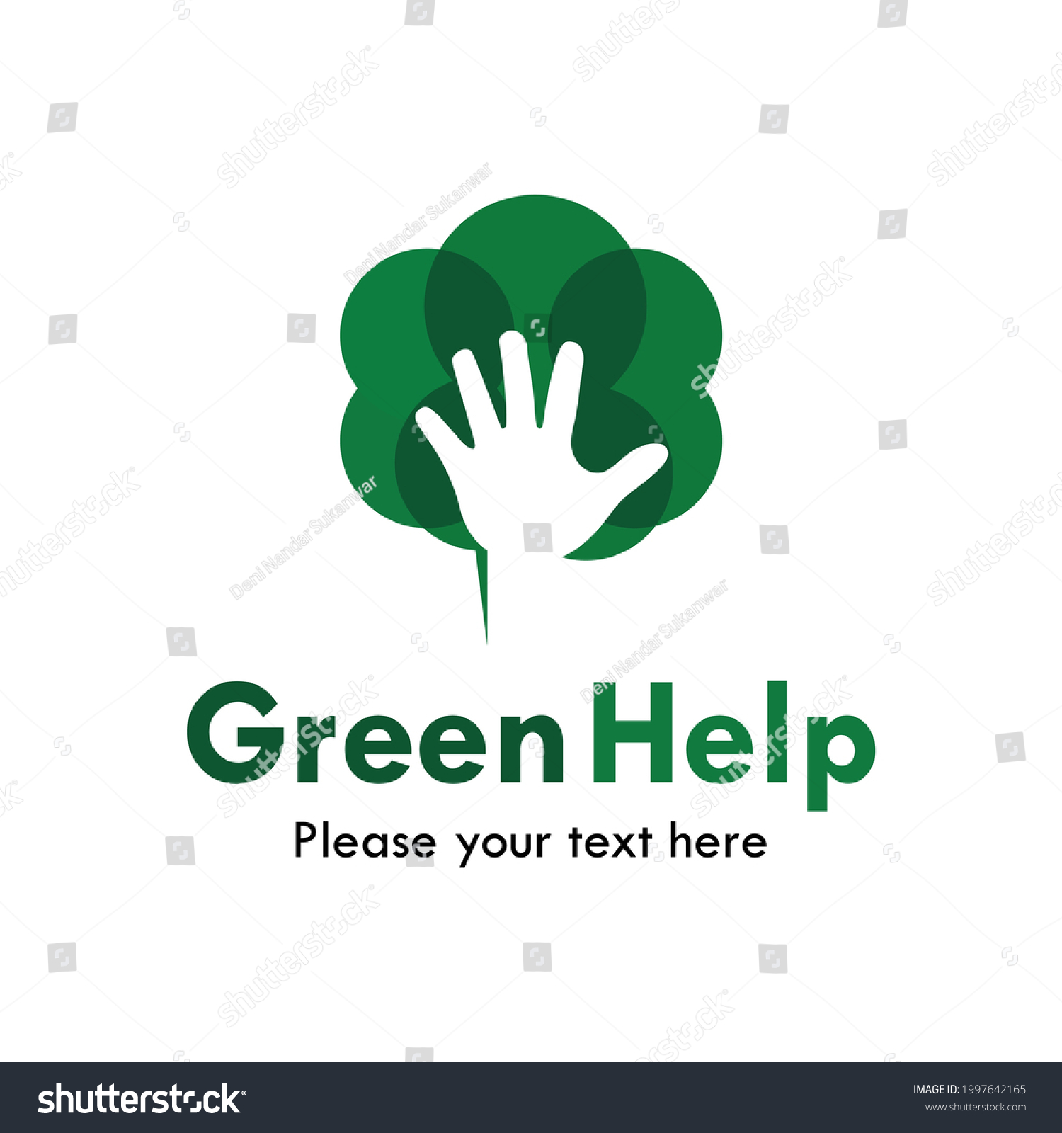 Green Help Logo Template Illustration Stock Vector (Royalty Free ...