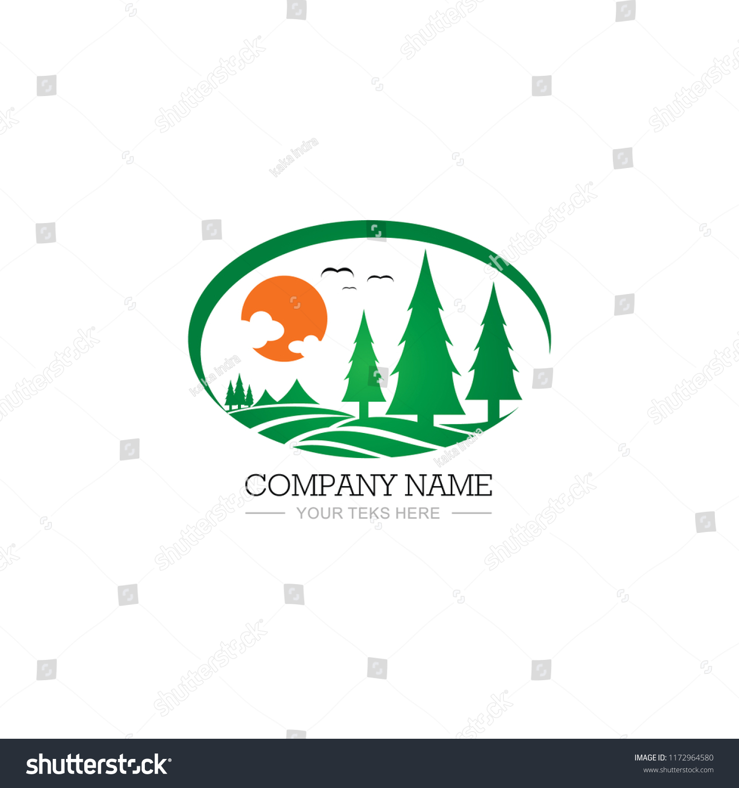 Green Hill Logo Stock Vector (Royalty Free) 1172964580