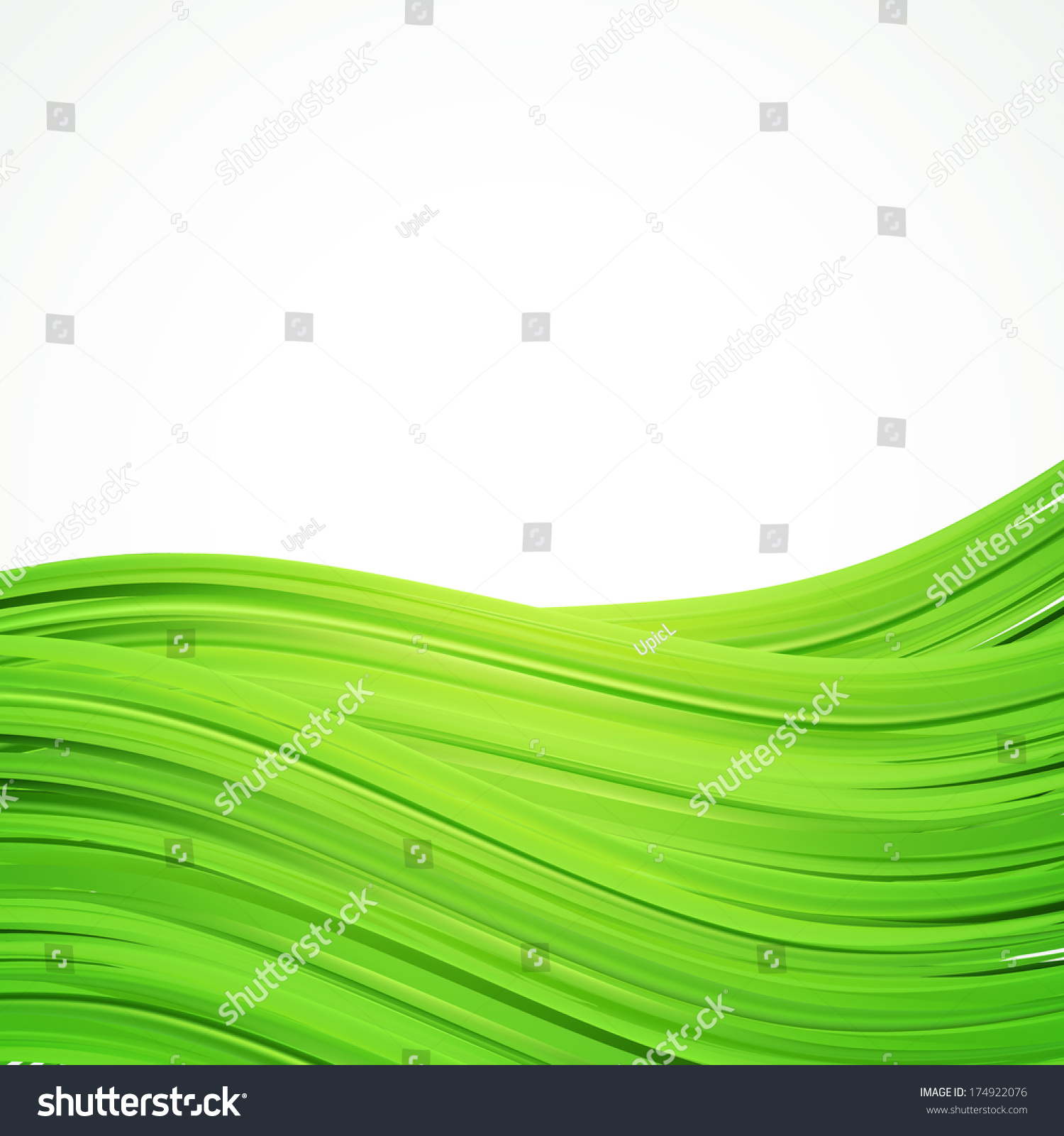 Green Horizontal Spring Background Frame Realistic Stock Vector ...