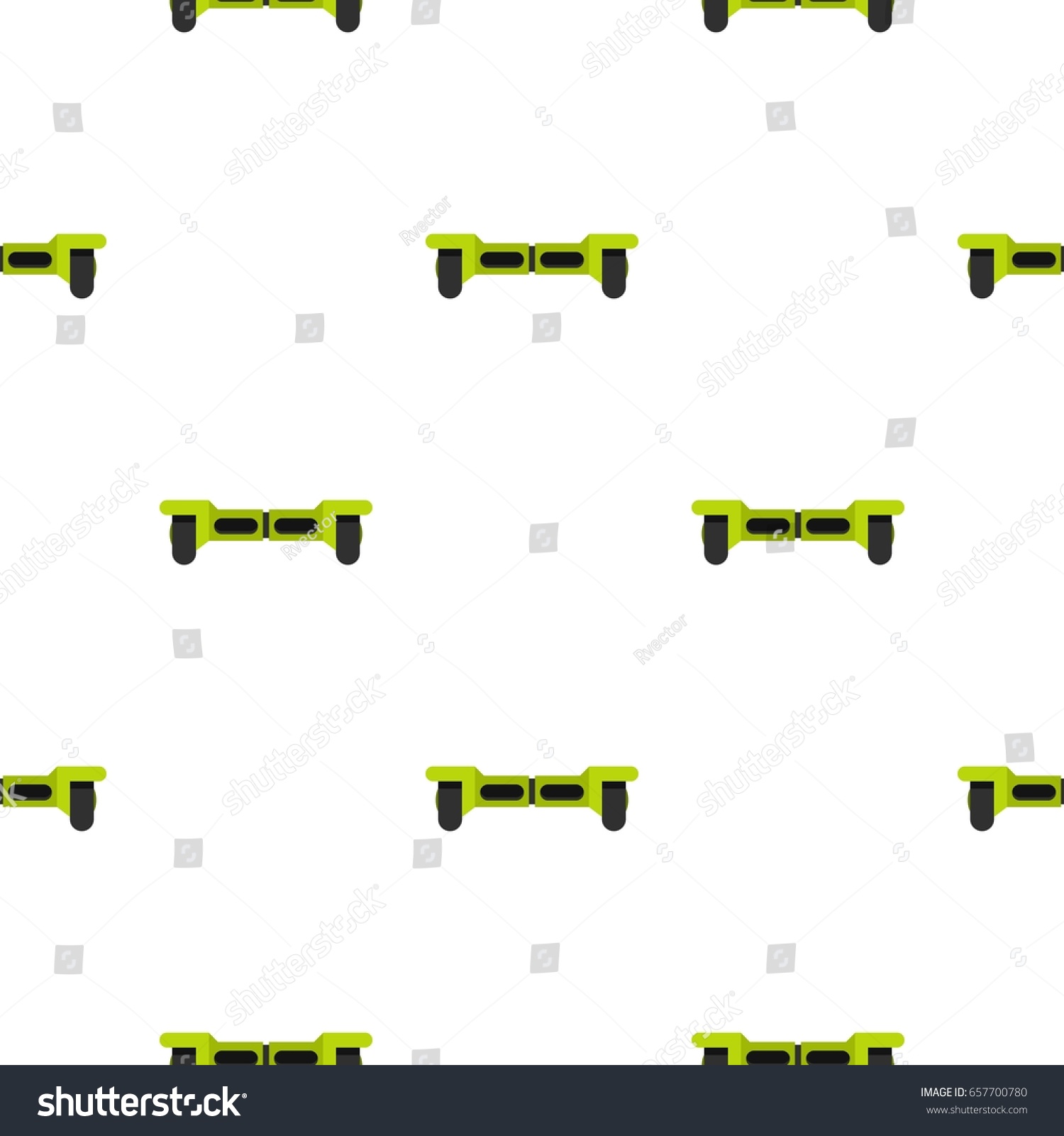 Green Hoverboard Pattern Seamless Background Flat Stock Vector (Royalty ...