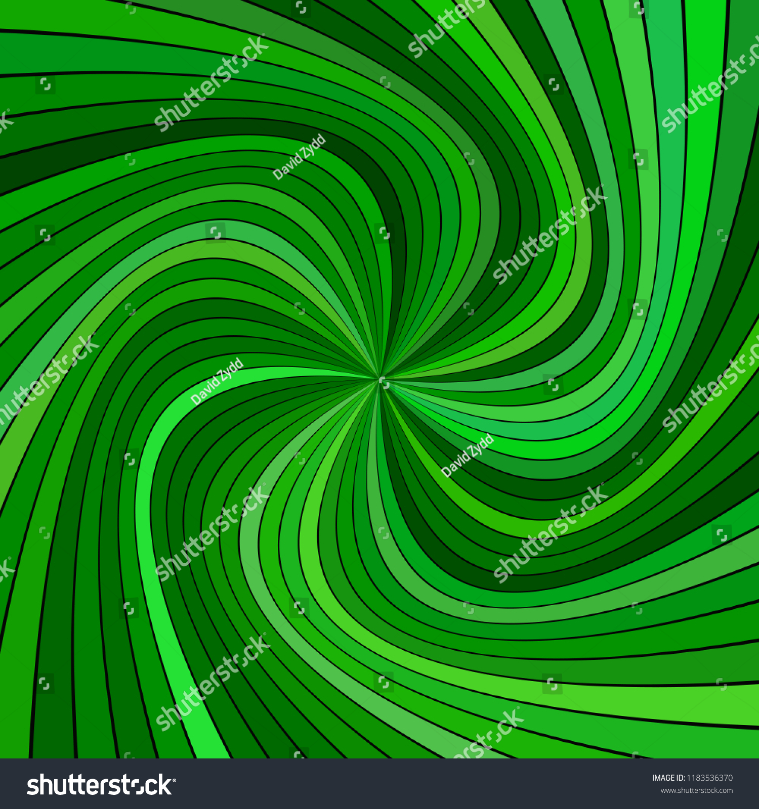 Green Hypnotic Abstract Vortex Background Vector Stock Vector (Royalty ...