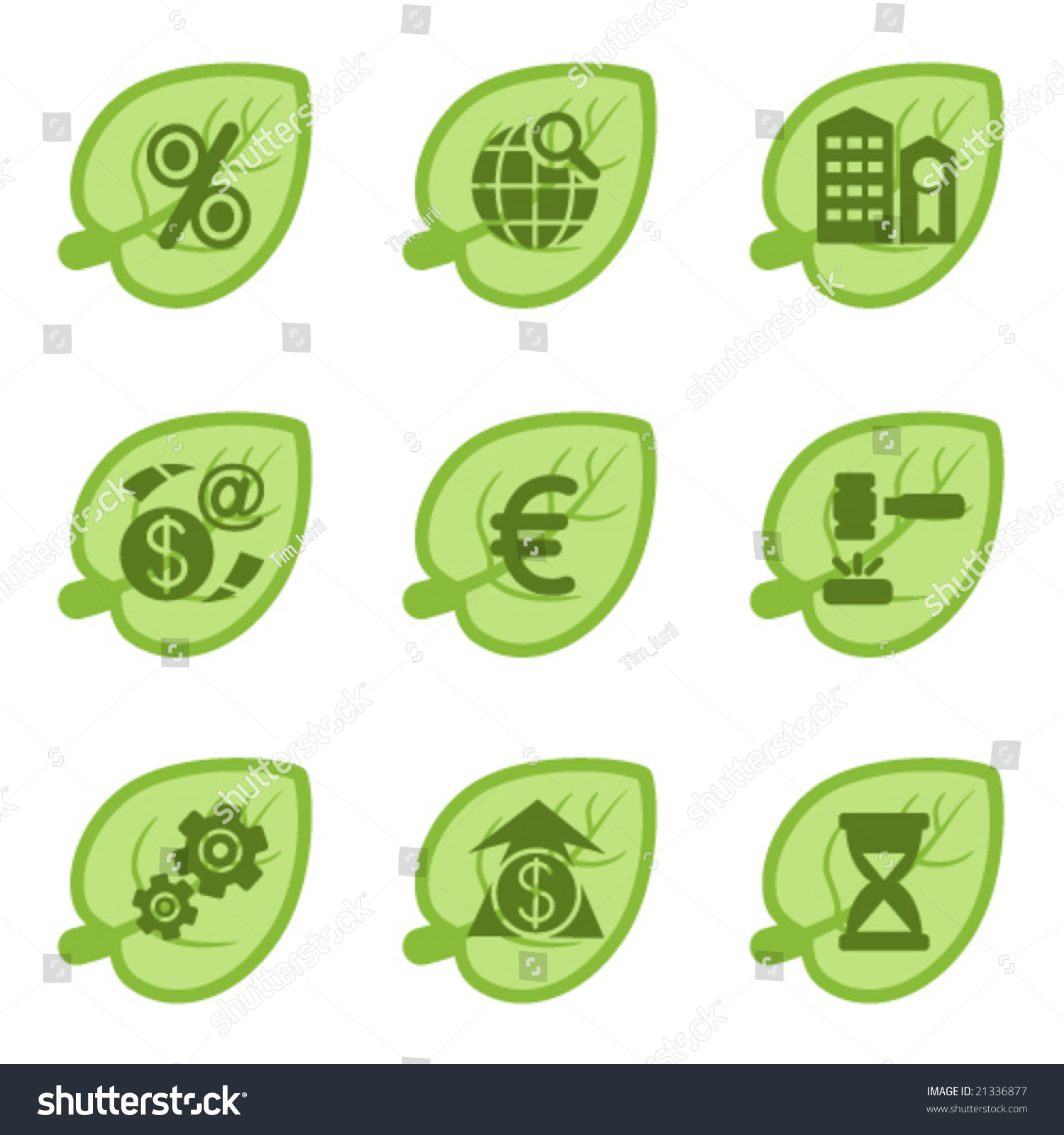 Green Icons Set 25 Stock Vector (Royalty Free) 21336877 | Shutterstock