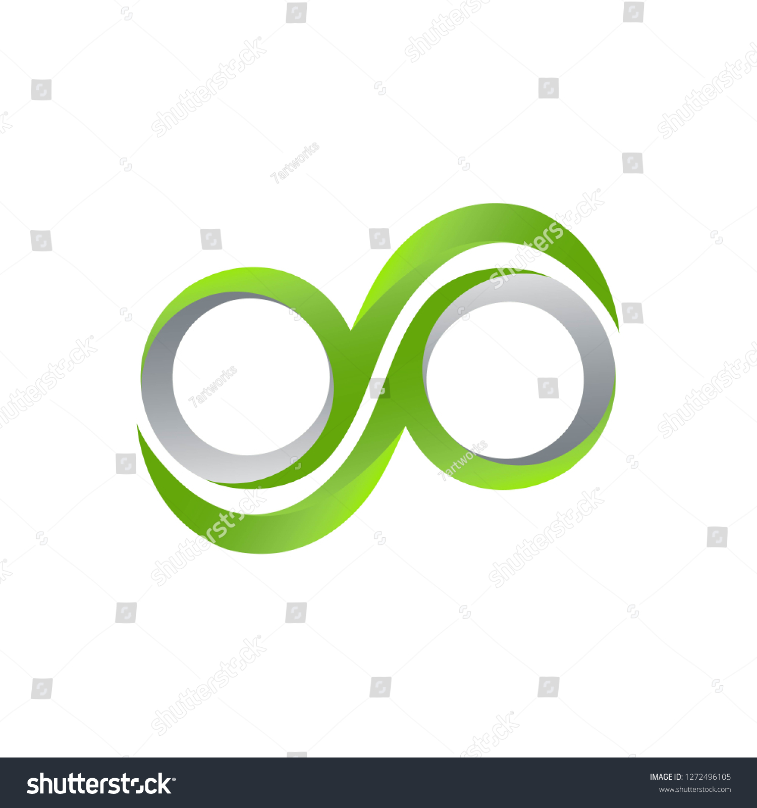 Green Infinity Logo Template Infinity Design Stock Vector (Royalty Free ...