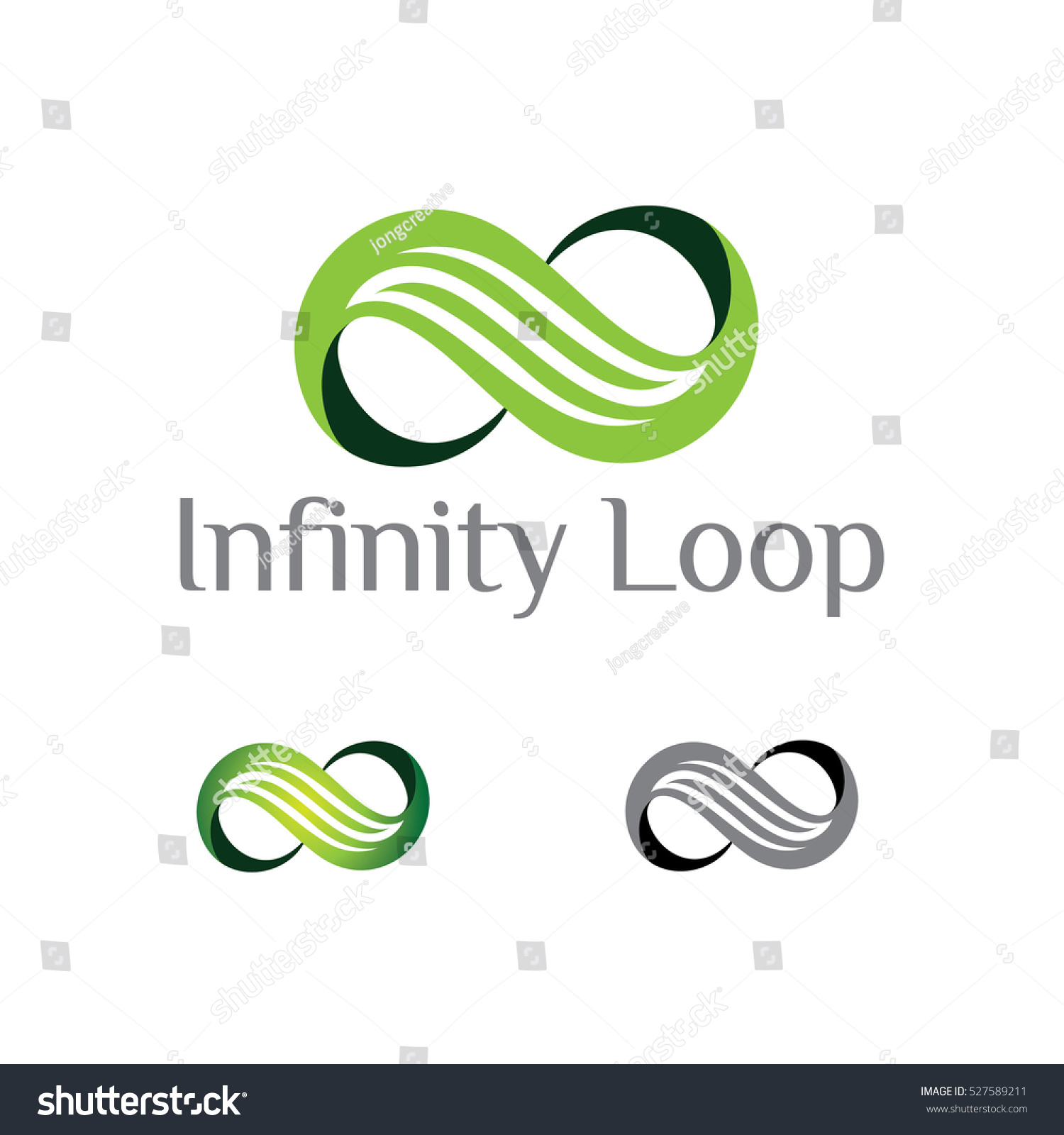 Green Infinity Loop Logo Symbol Template Stock Vector 527589211 ...