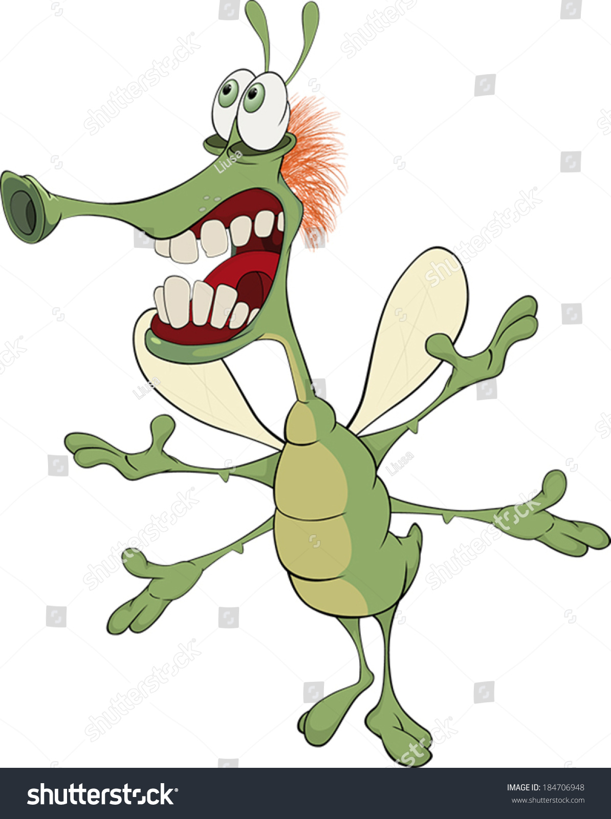 Green Insect Cartoon Stock Vector (Royalty Free) 184706948