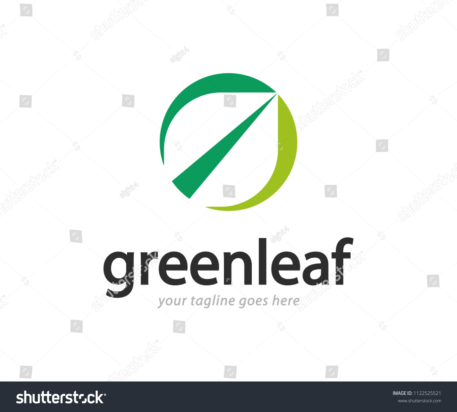 Green Leaf Logo Design Template Vector Stock Vector (Royalty Free ...