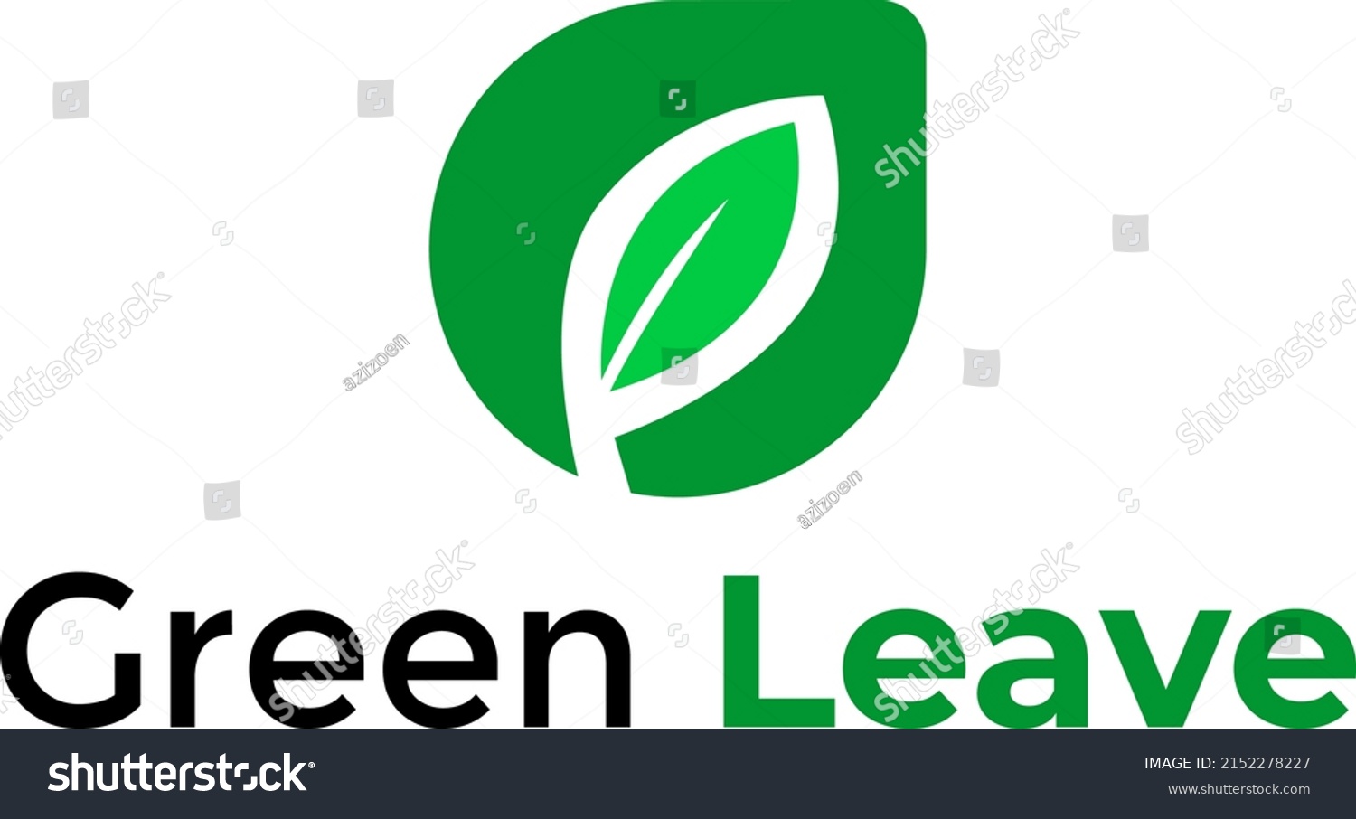 Green Leave Simple Logo Template Stock Vector (Royalty Free) 2152278227 ...