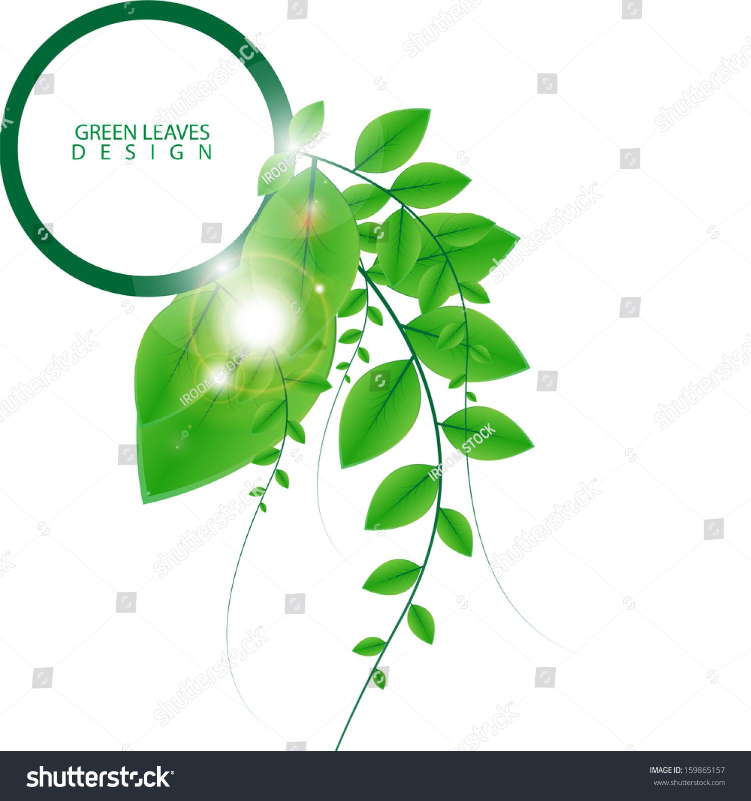 Green Leaves Background Design Stock Vector (Royalty Free) 159865157