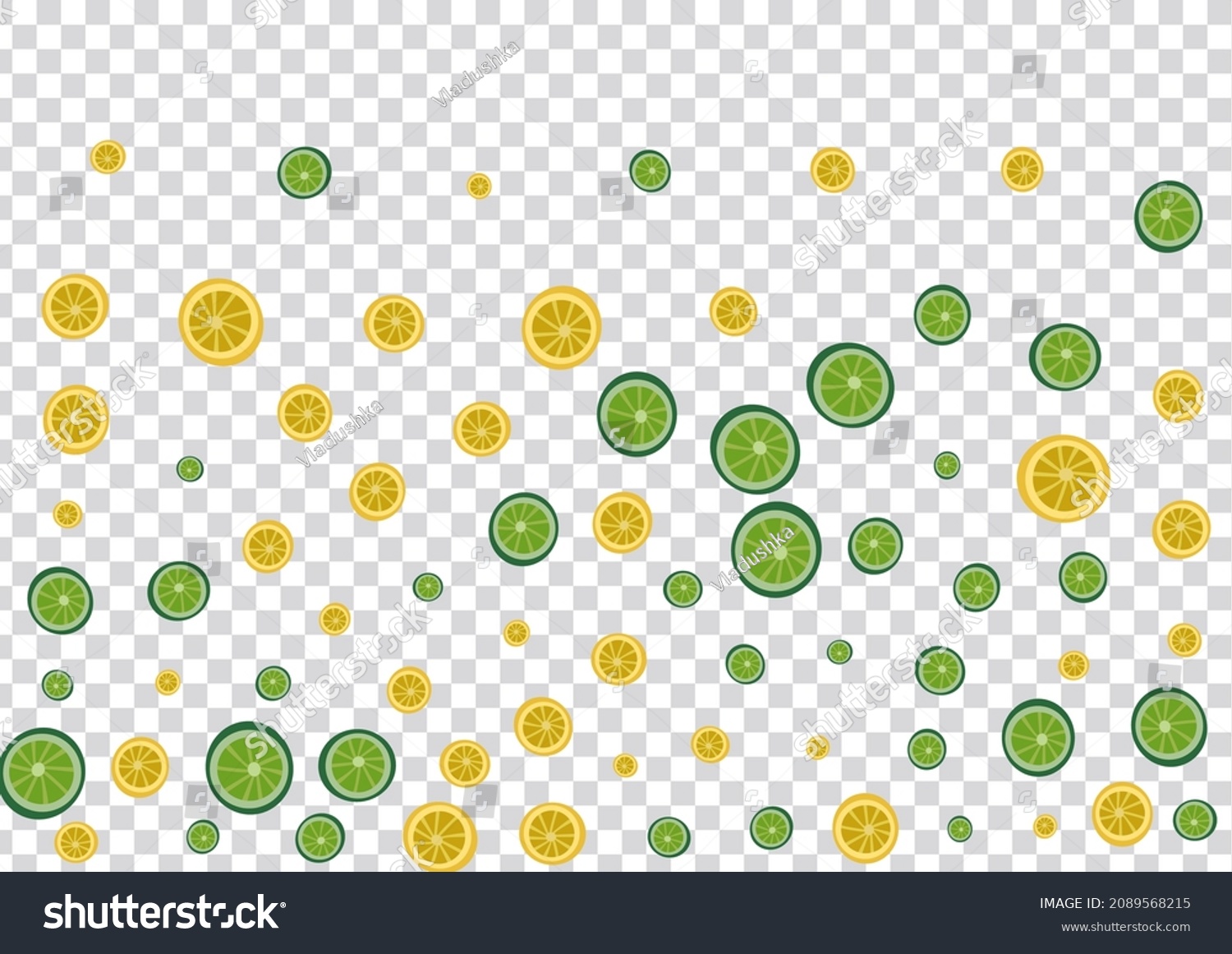 Green Lemon Background Transparent Vector Falling Stock Vector (Royalty ...