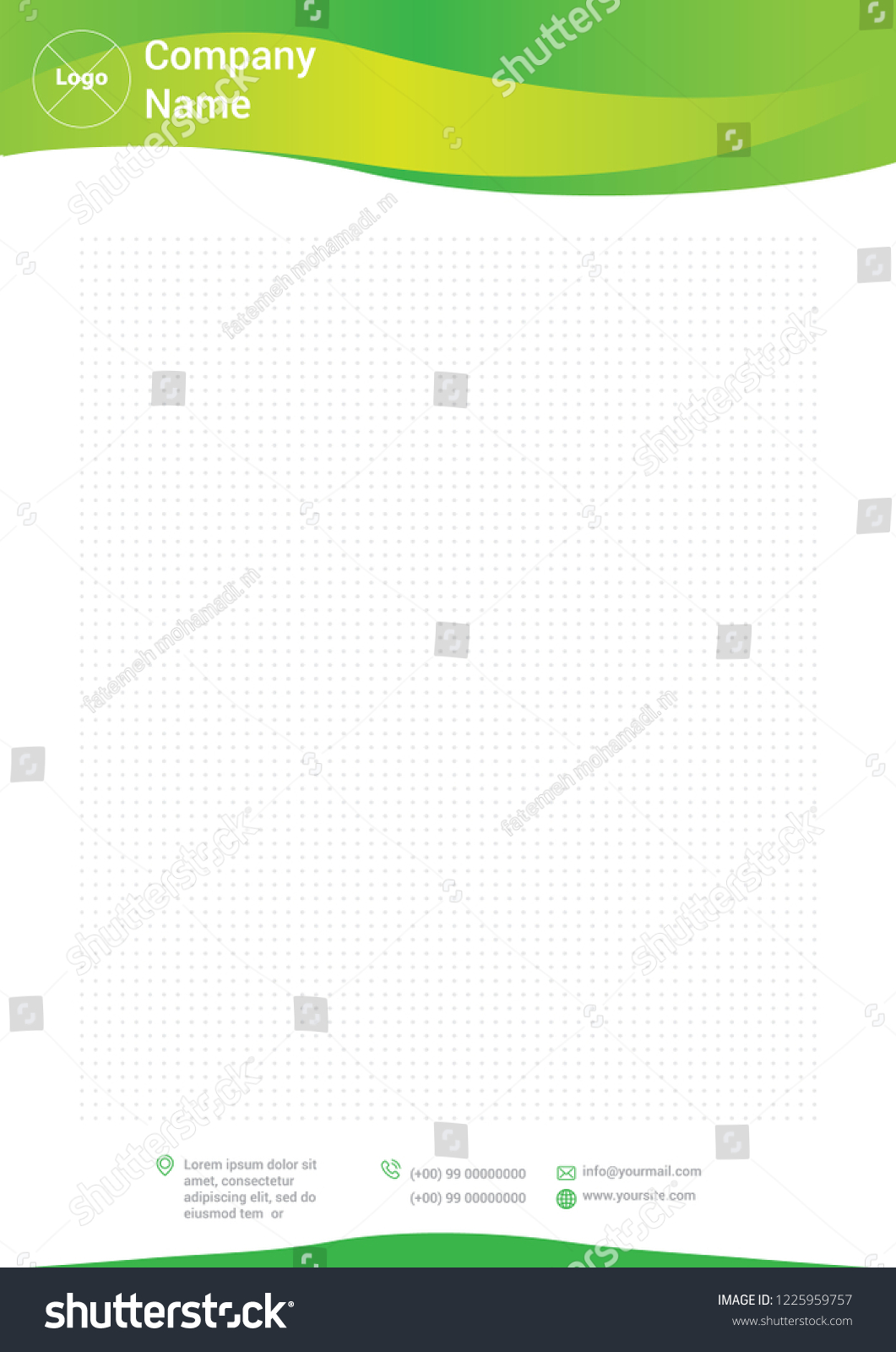 Green Letter Head Stock Vector (Royalty Free) 1225959757 | Shutterstock