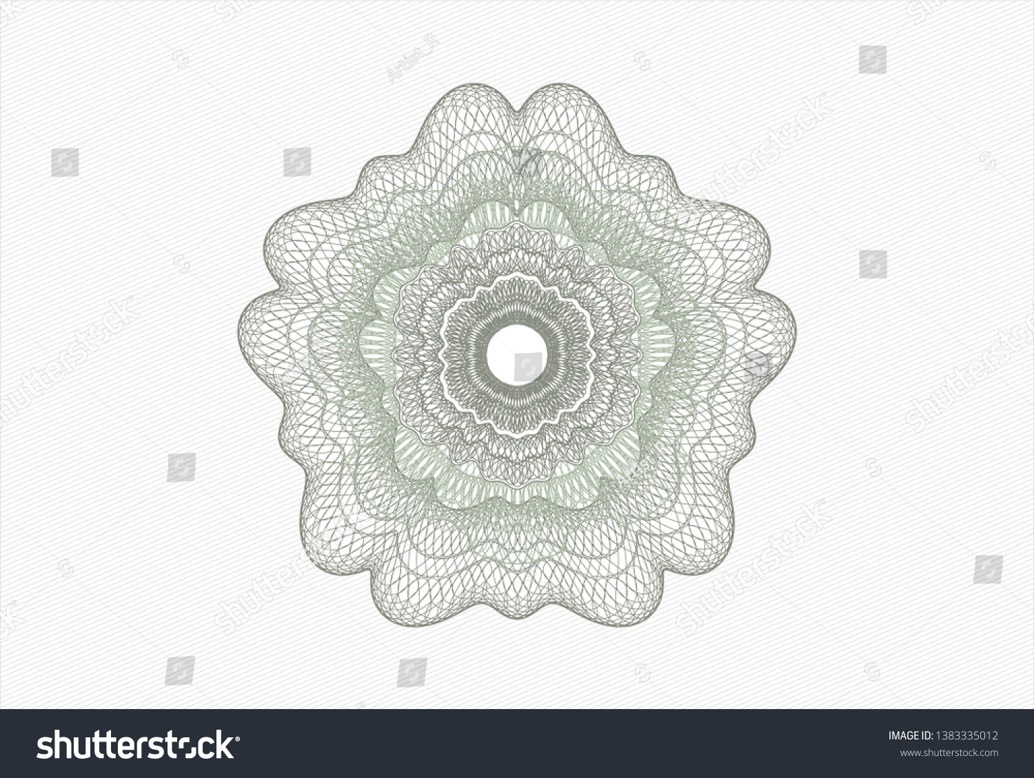 Green Linear Rosette Vector Illustration Detailed Stock Vector (Royalty ...
