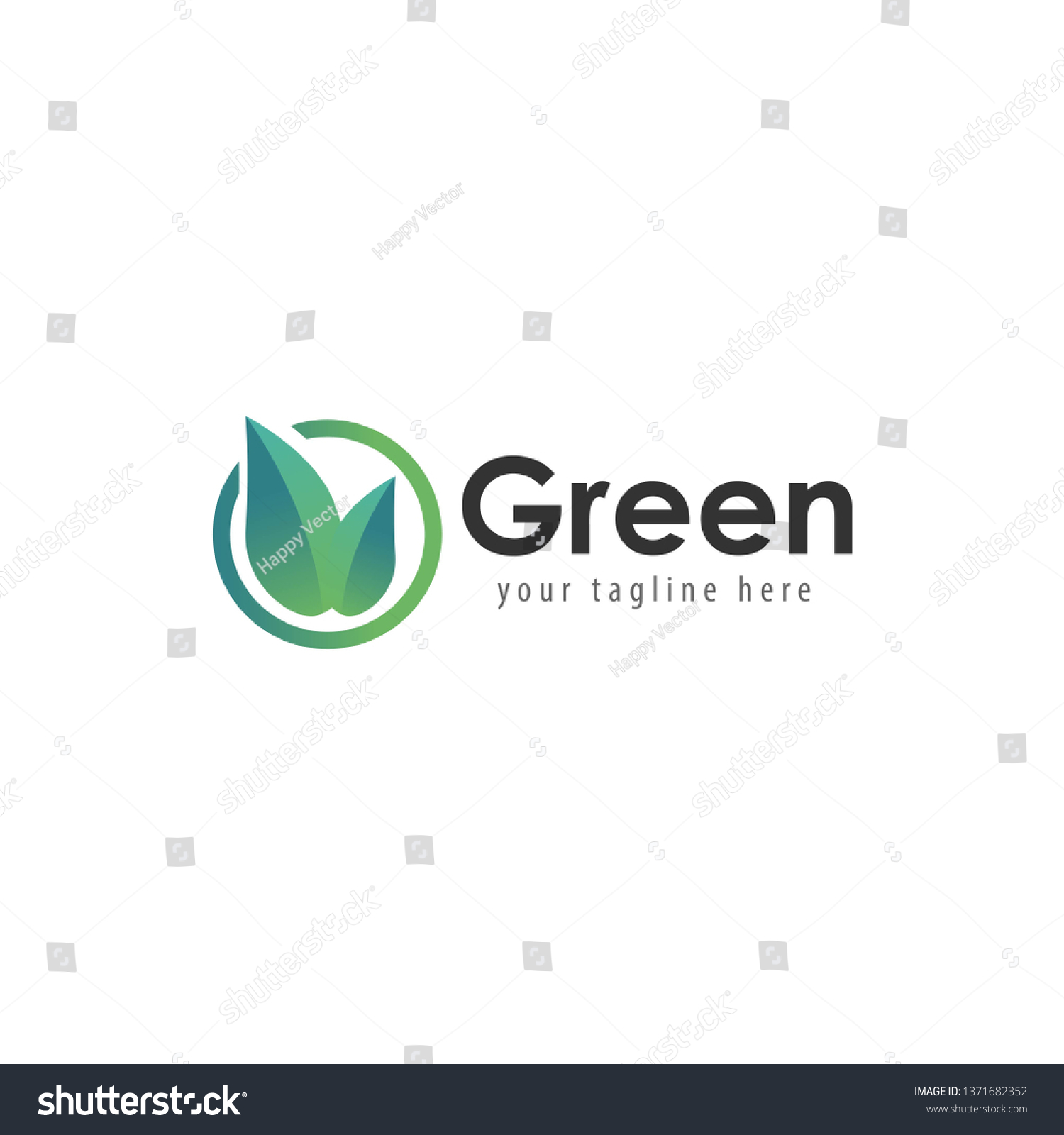 Green Logo Design Template Stock Vector (Royalty Free) 1371682352 ...