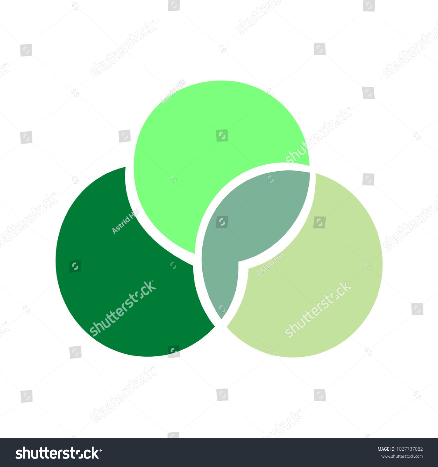 Green Logo Flat Vector Symbol 3 Stock Vector (Royalty Free) 1027737082 ...
