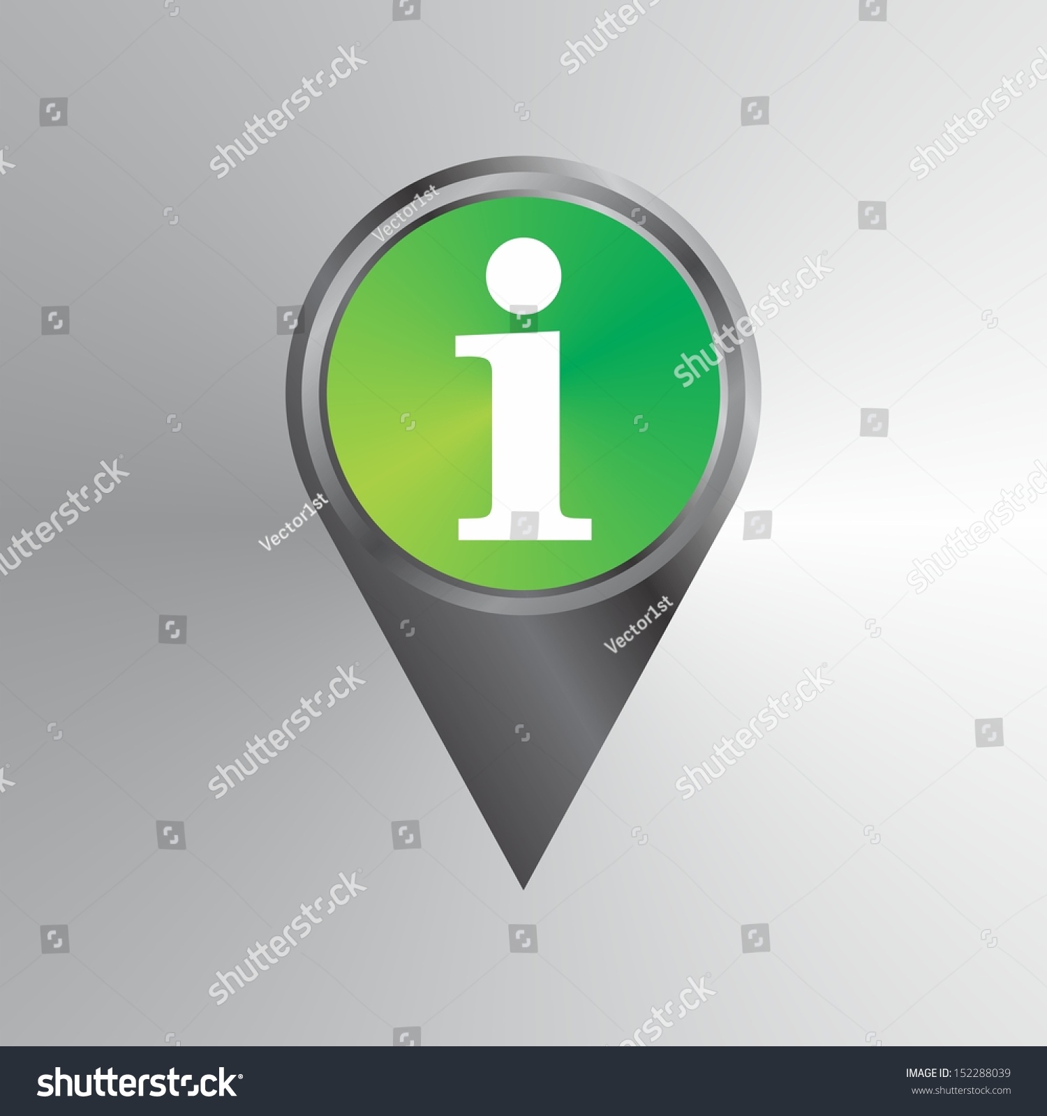 Green Map Information Marker Sign Stock Vector (Royalty Free) 152288039