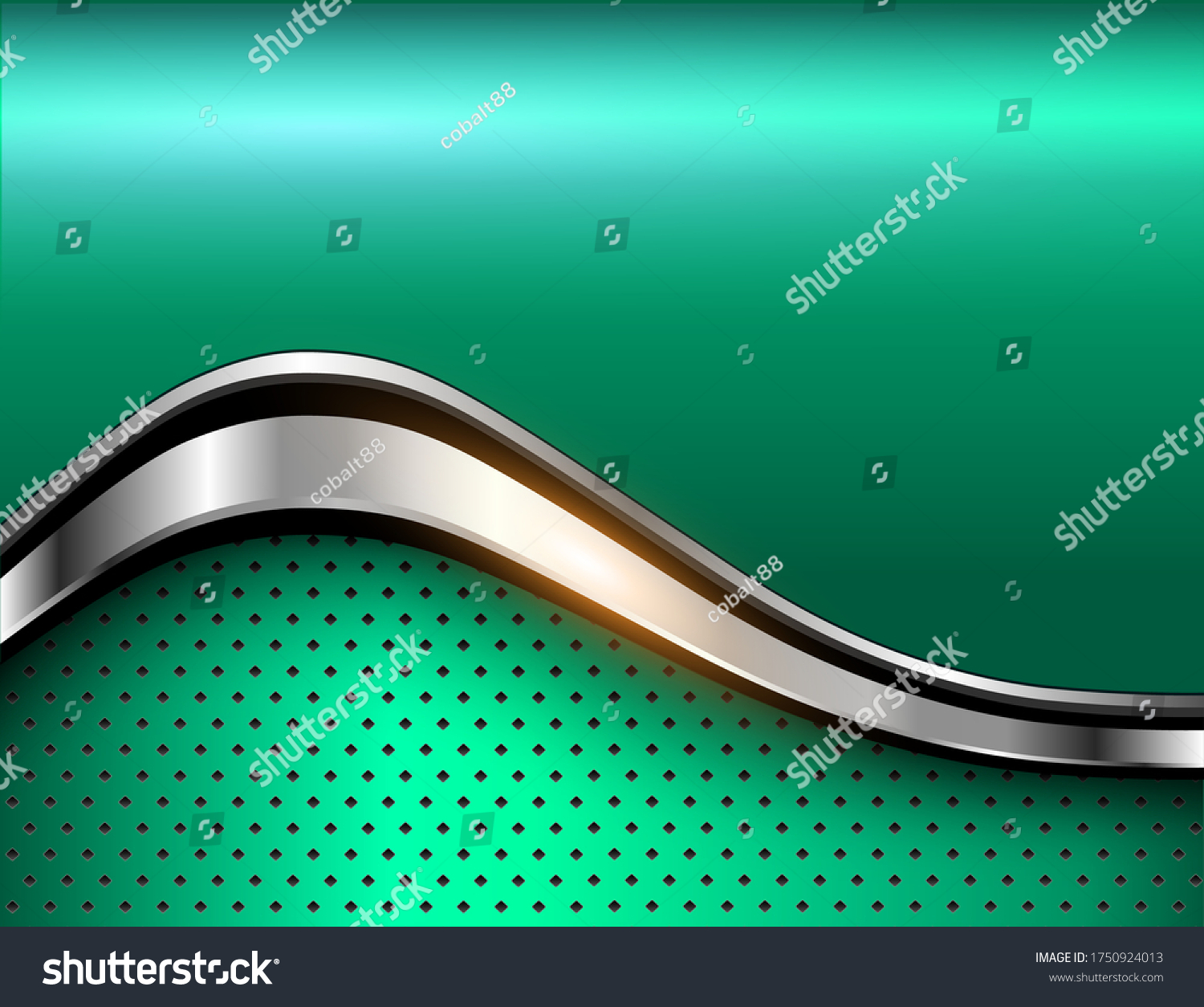 Green Metallic Background 3d Vector Shiny Stock Vector (Royalty Free ...