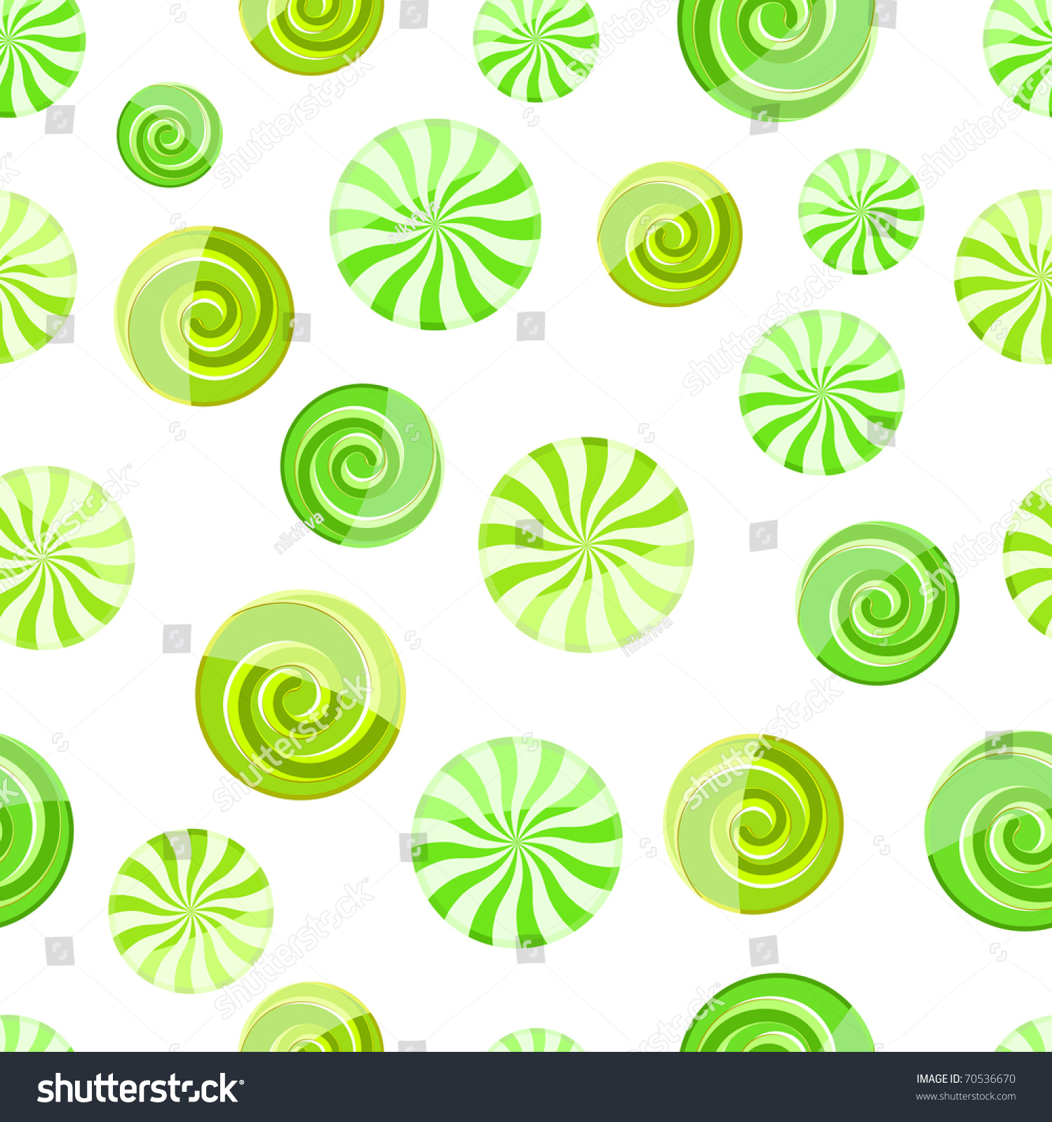 Green Mint Striped Candy Seamless Pattern Stock Vector 70536670 ...