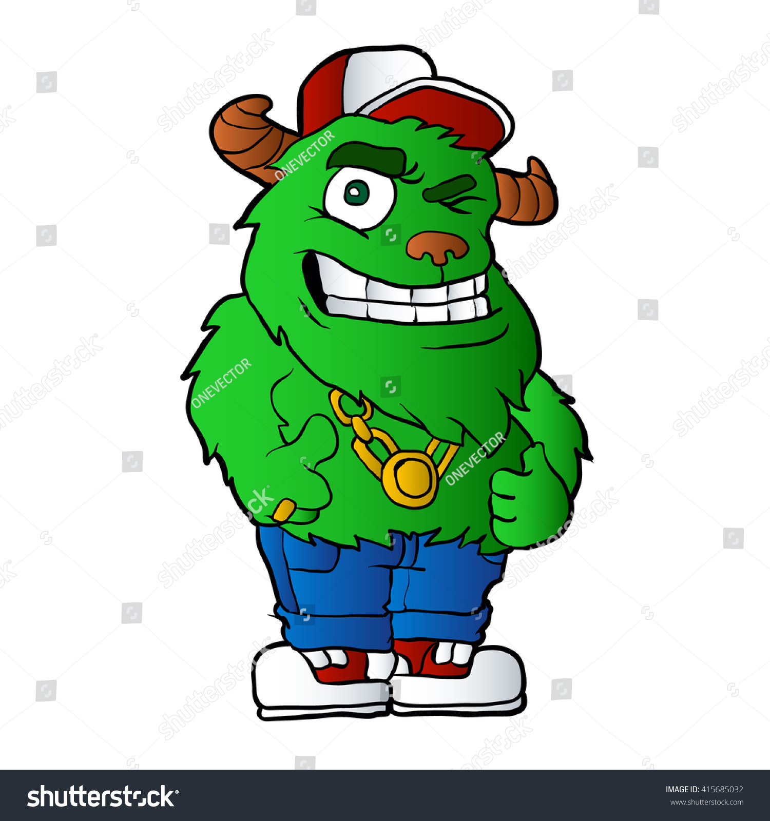 Green Monster Stock Vector (Royalty Free) 415685032 | Shutterstock