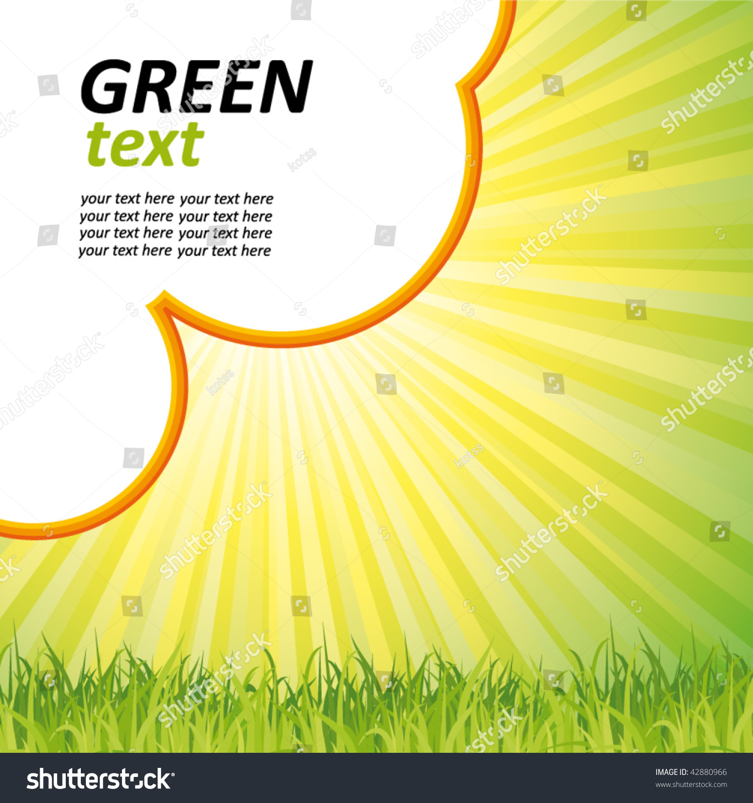Green Nature Background Stock Vector (Royalty Free) 42880966 | Shutterstock