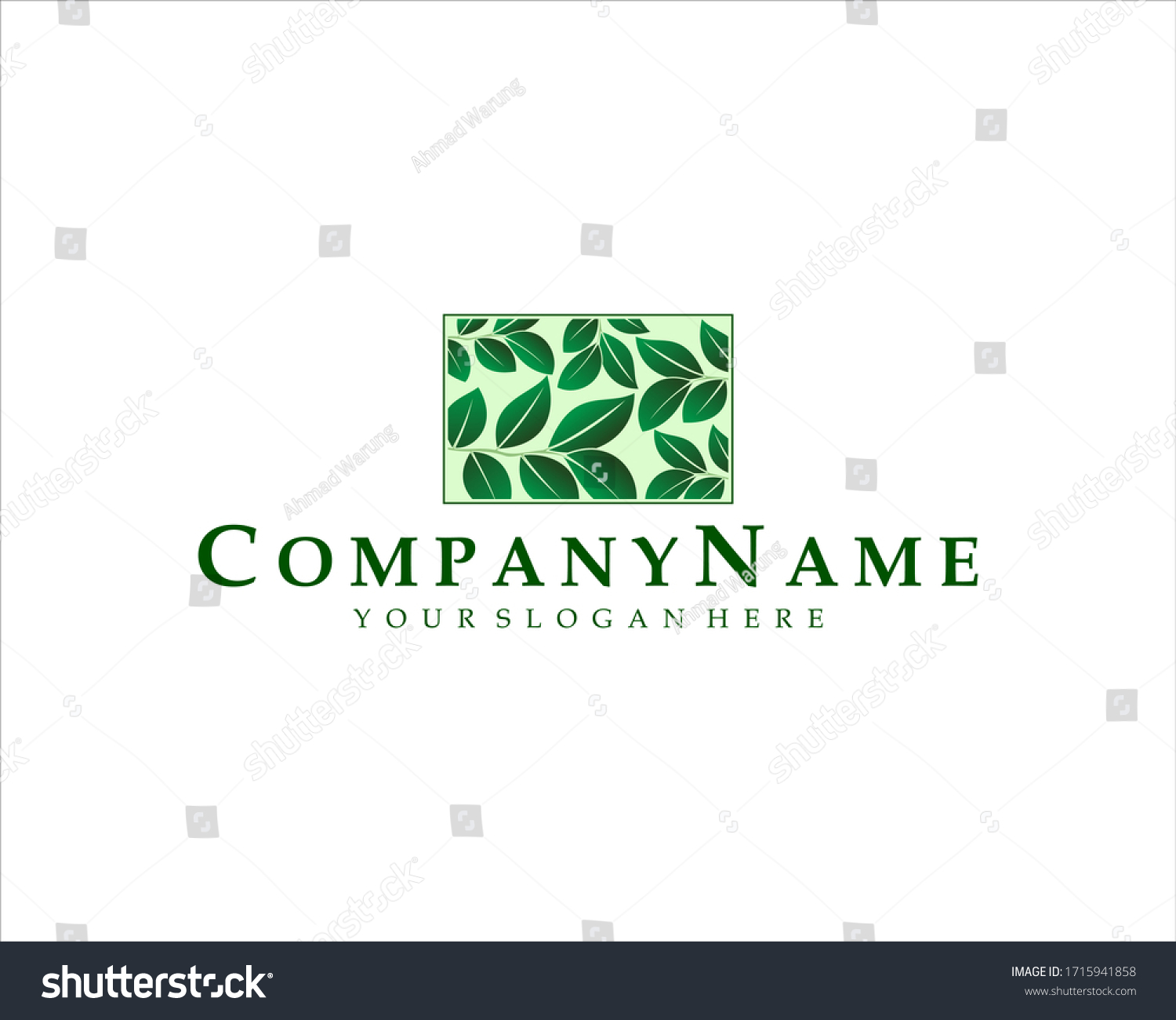 Green Nature Vector Logo Design Stock Vector (Royalty Free) 1715941858 ...
