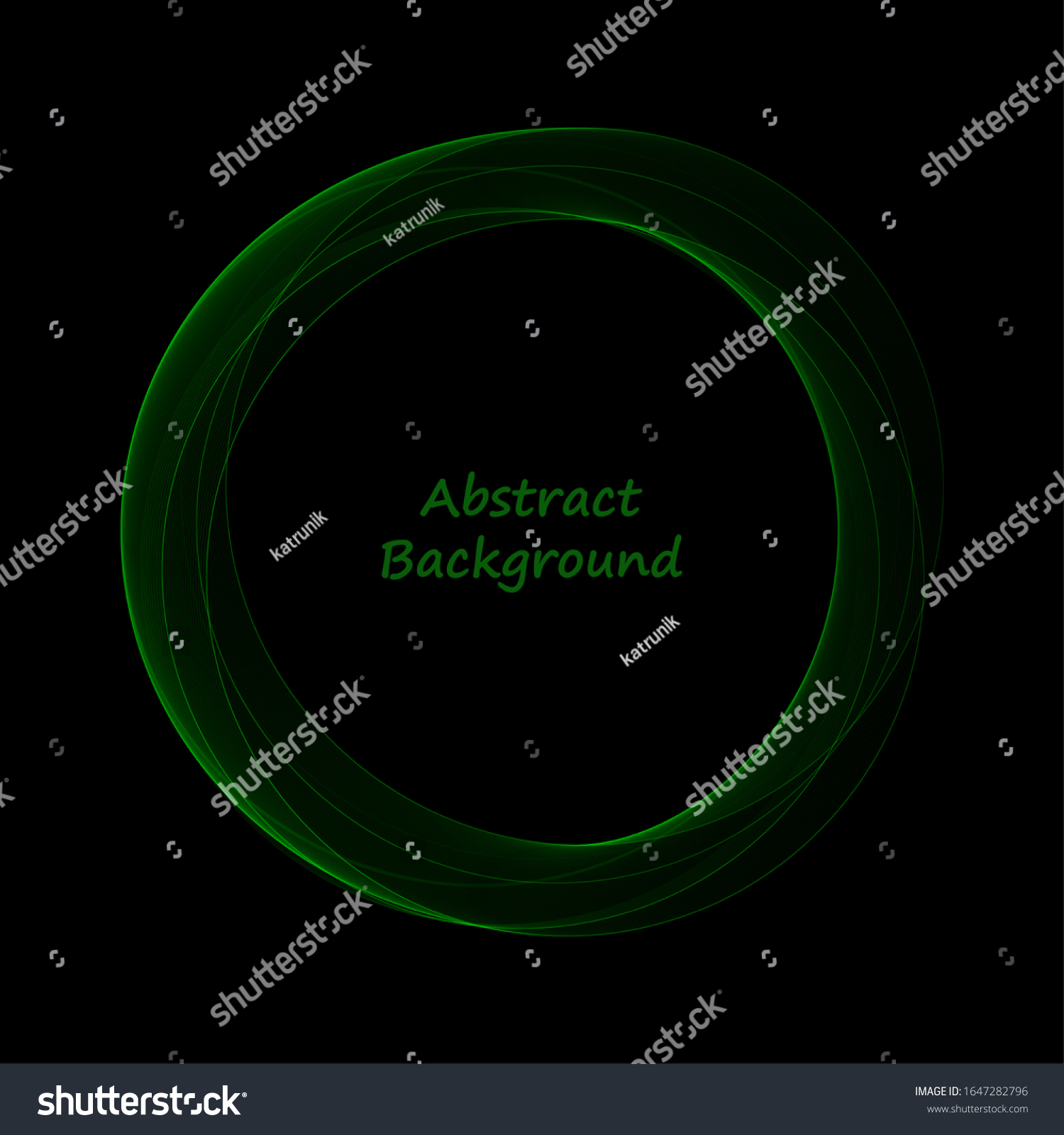 Green Neon Circle Abstract Vector Illustration Stock Vector (Royalty ...