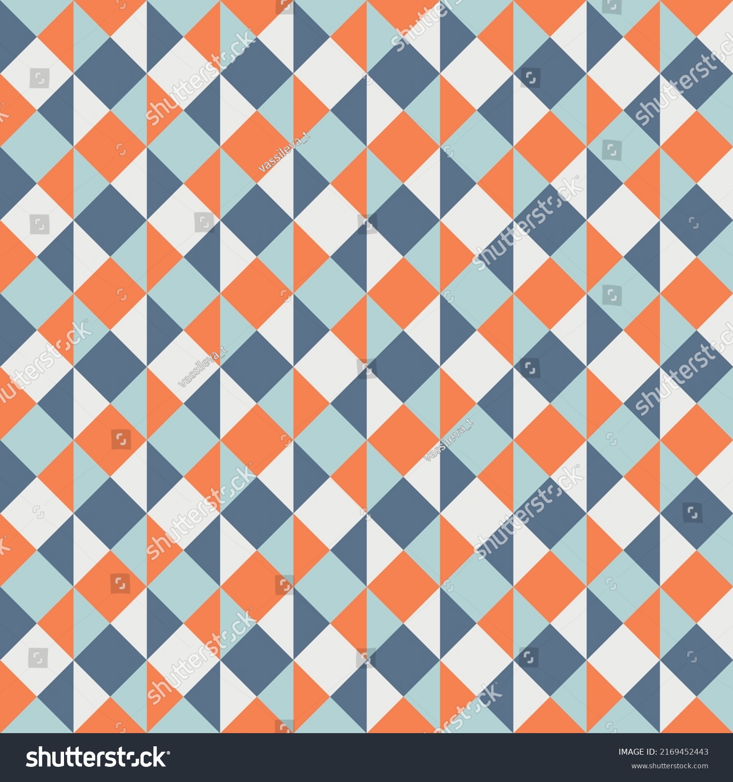 Green Orange Retro Pattern Vector Illustration Stock Vector (Royalty ...