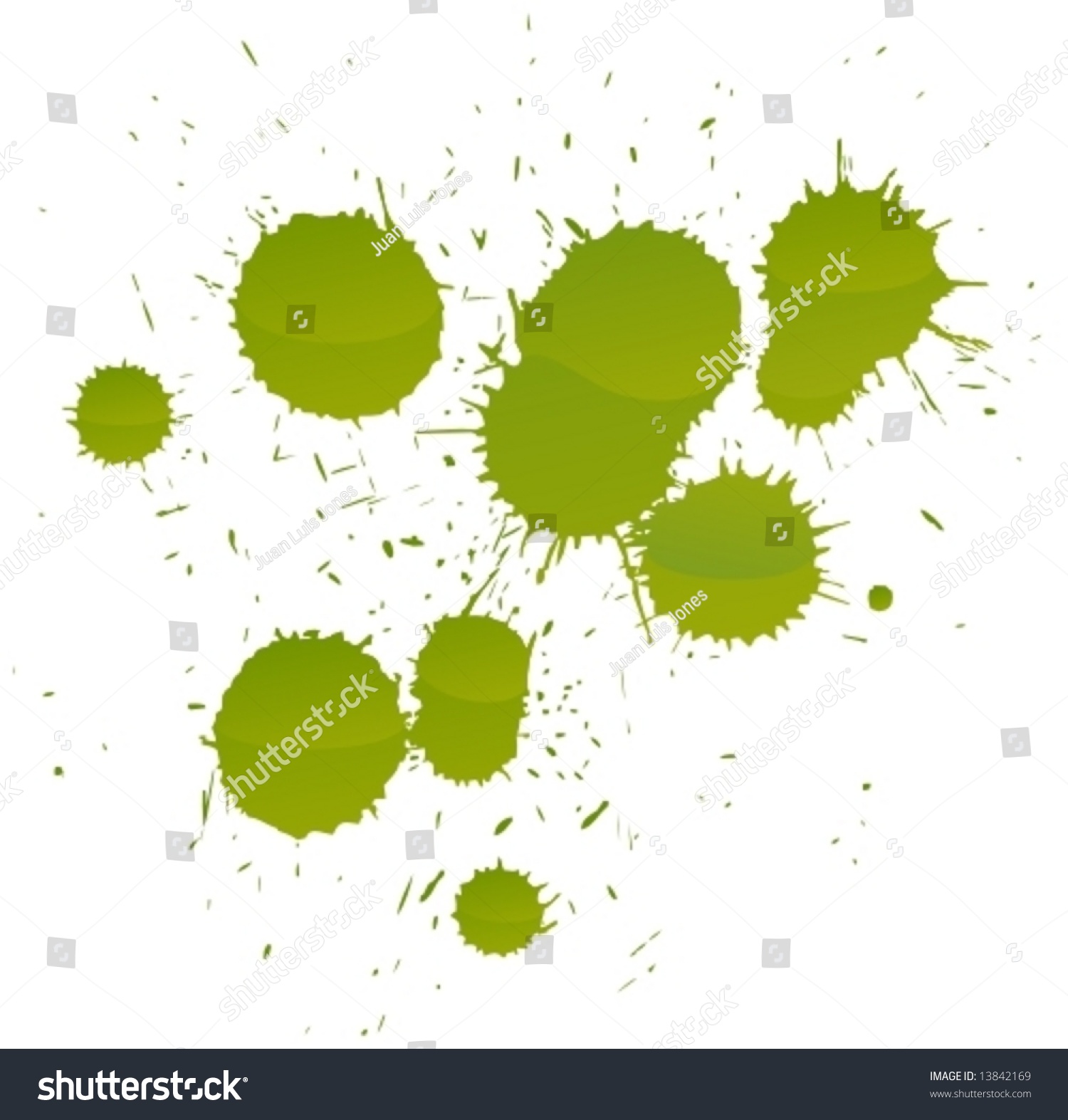 Green Paint Splash Stock Vector (Royalty Free) 13842169