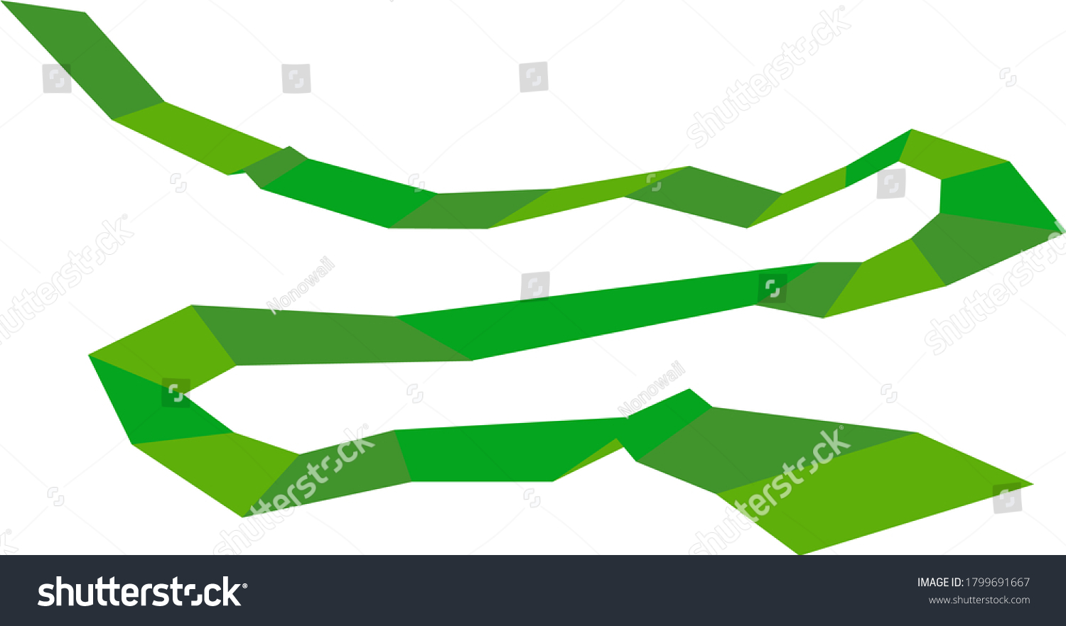 Green Paper Way Flat Vector Stock Vector (Royalty Free) 1799691667 ...