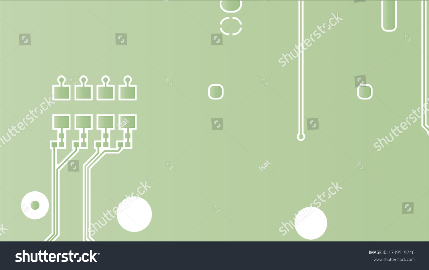 Green Pcb Motherboard Abstract Texture Background Stock Vector (Royalty ...
