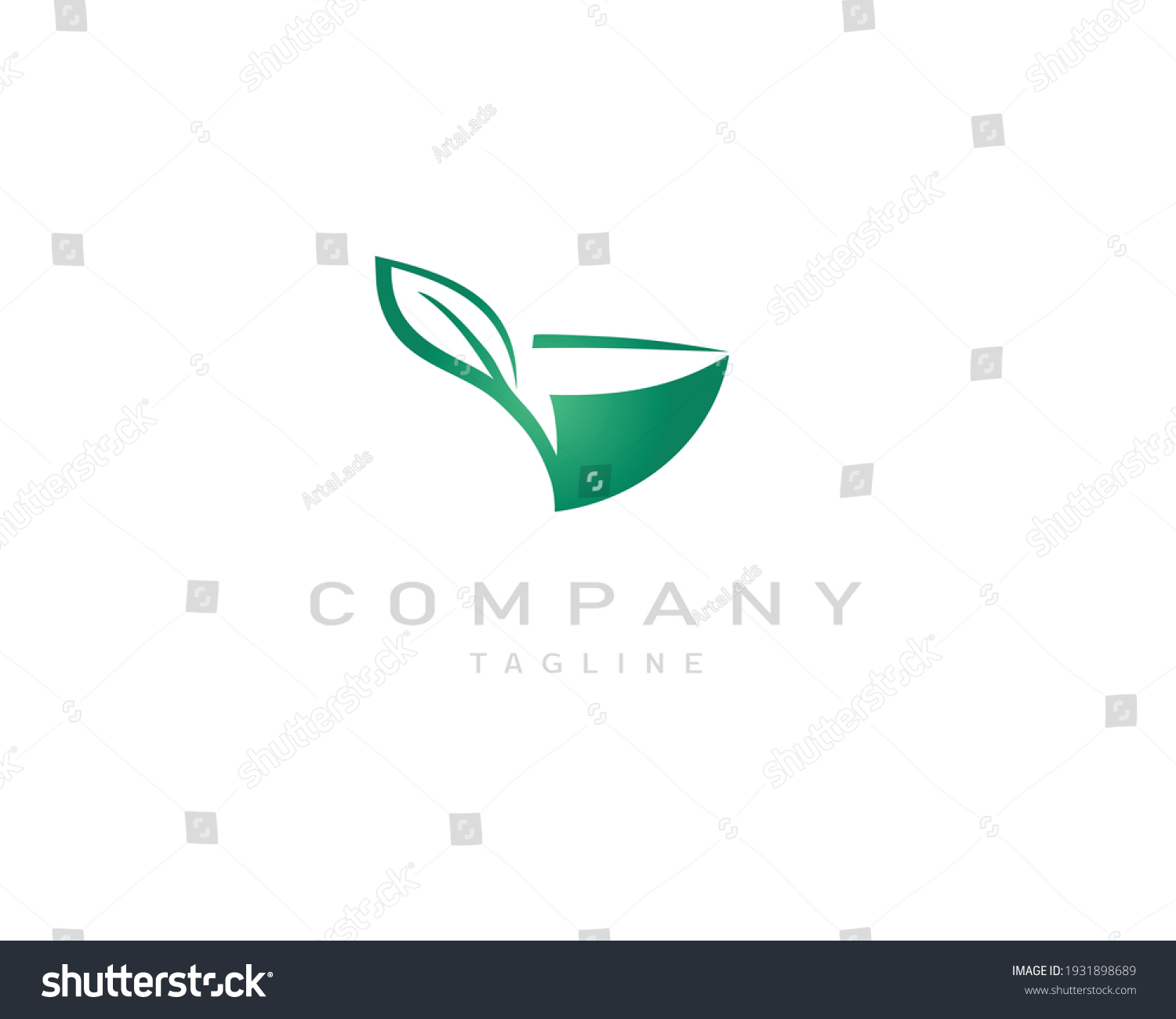 Green Pharma Abstract Logo Design Stock Vector (Royalty Free) 1931898689