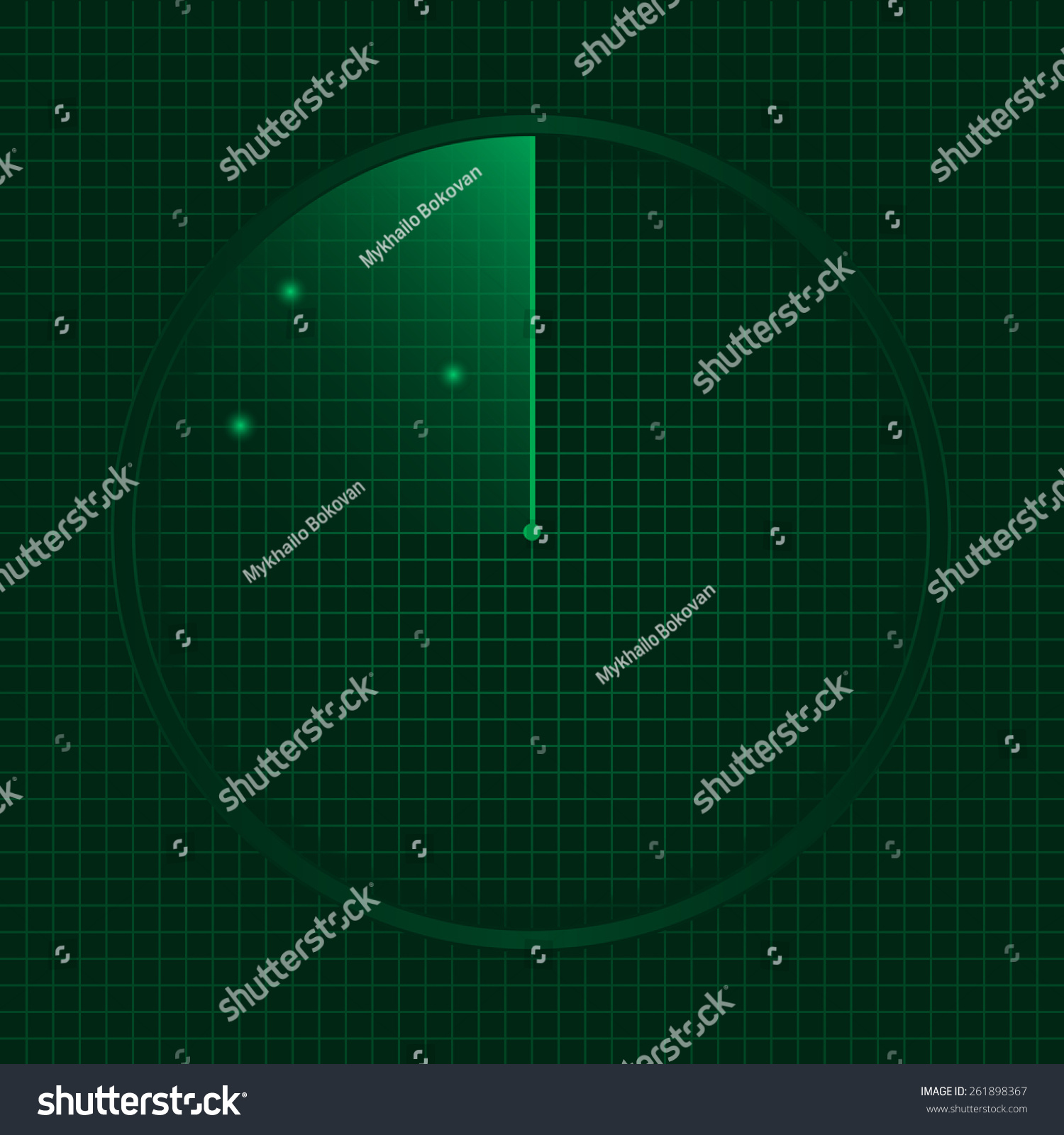 Green Radar Screen Technology Concept Vector Stock Vector (Royalty Free ...